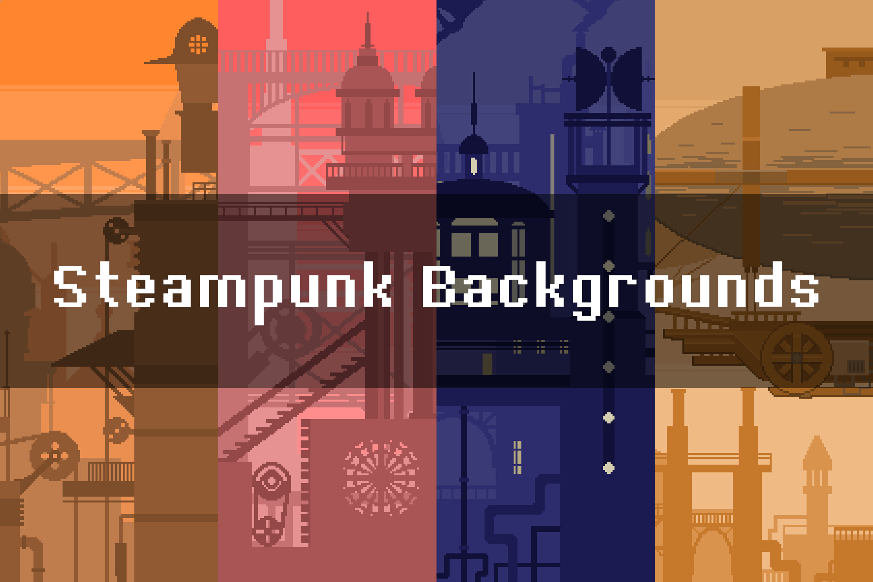 ArtStation - Steampunk Pixel Art Backgrounds