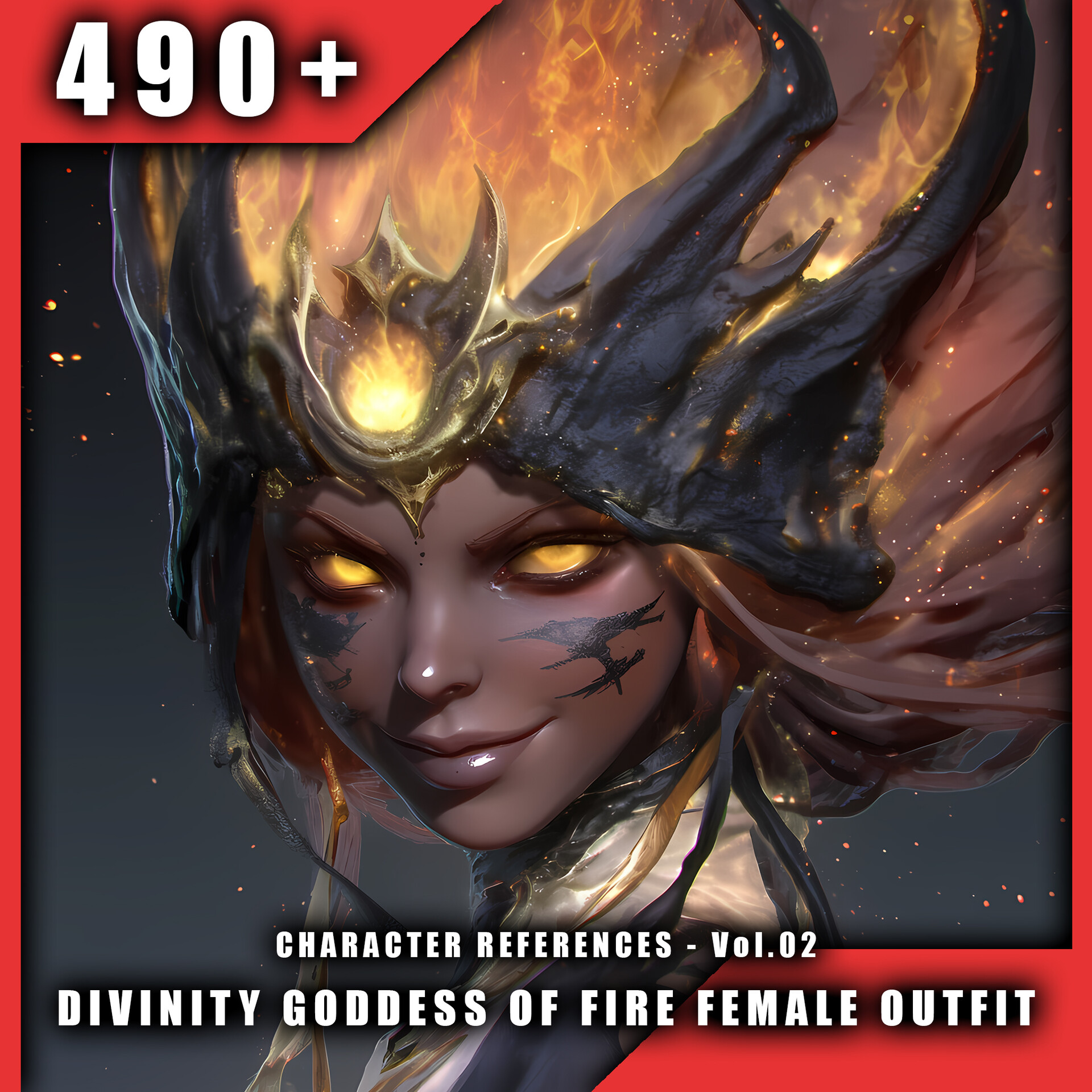 ArtStation - 490+ Divinity Goddess of Fire Female Outfit - Character References Vol.02