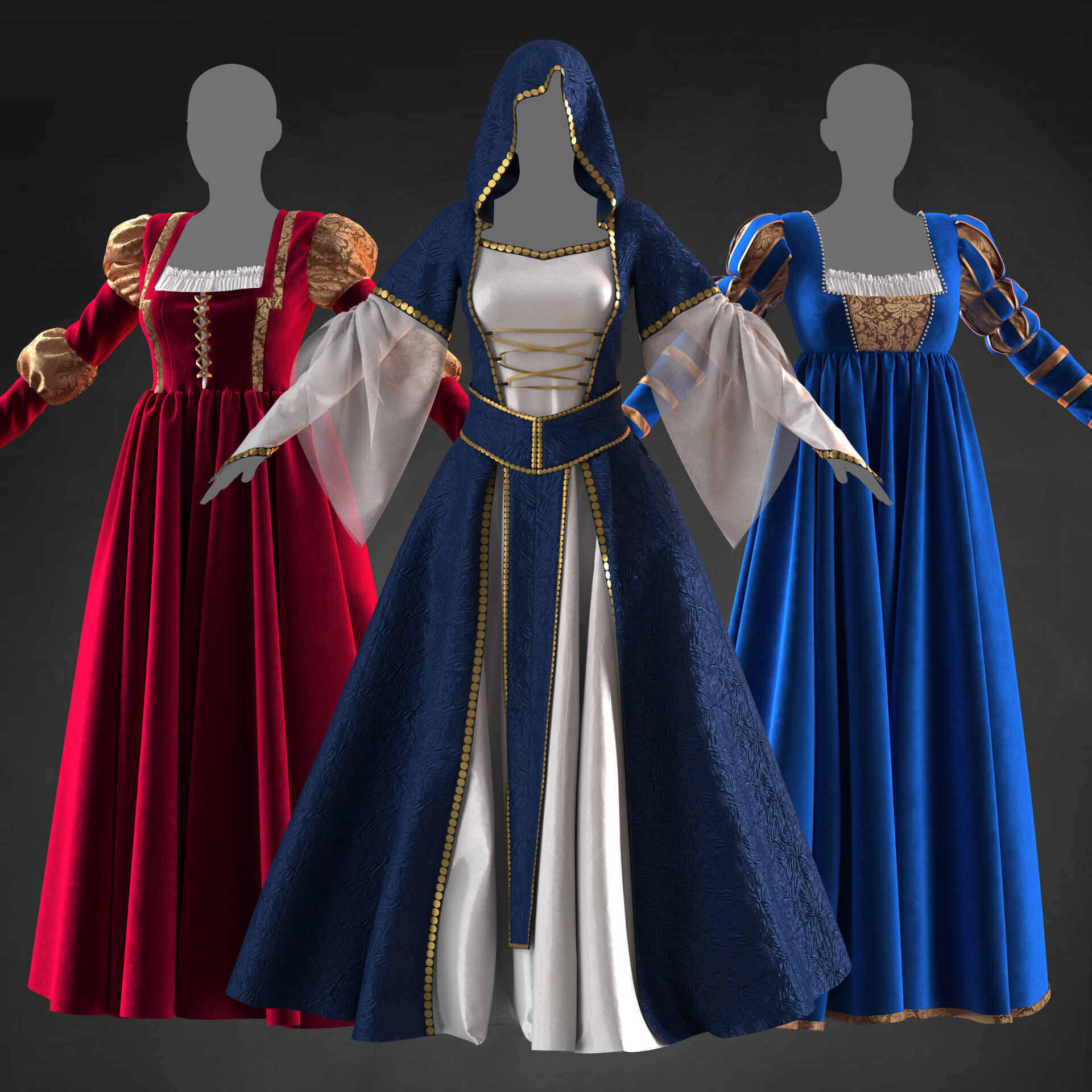 ArtStation - 3 RENAISSANCE OUTFIT