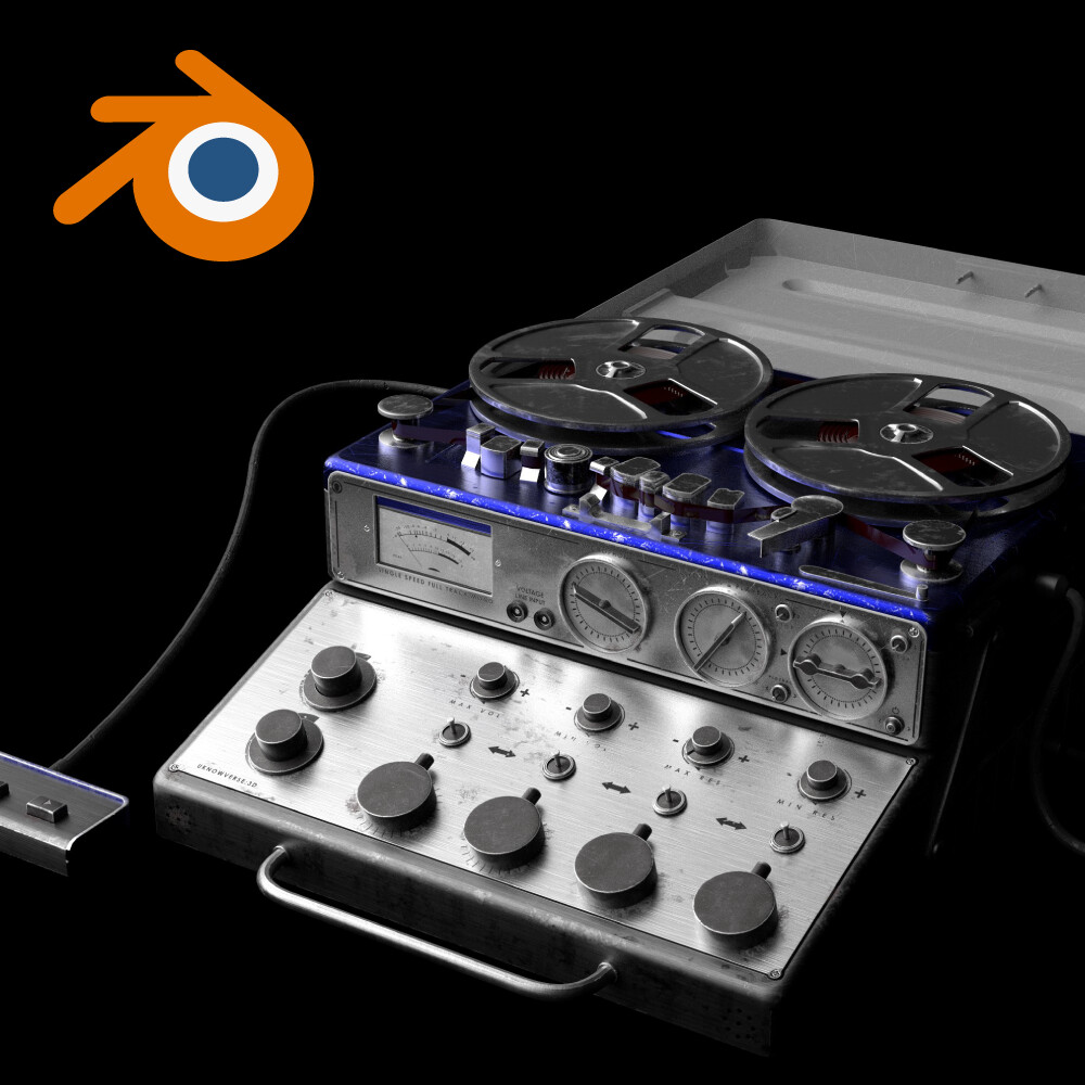 ArtStation - 80s Tape Recorder - Blender