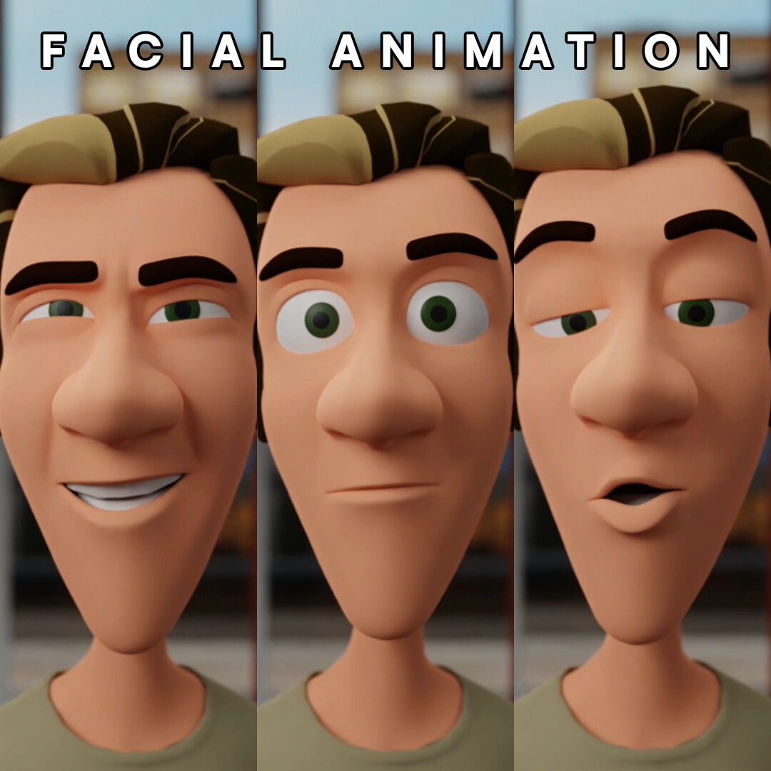 ArtStation - 3D Pixar Character Animation with Facial Expressions
