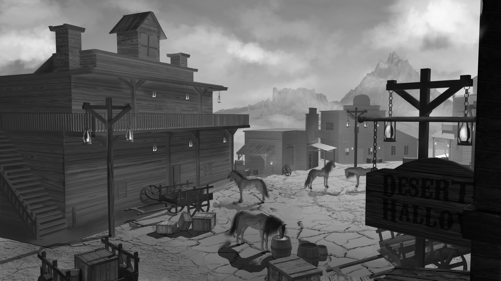 ArtStation - Old Western Town