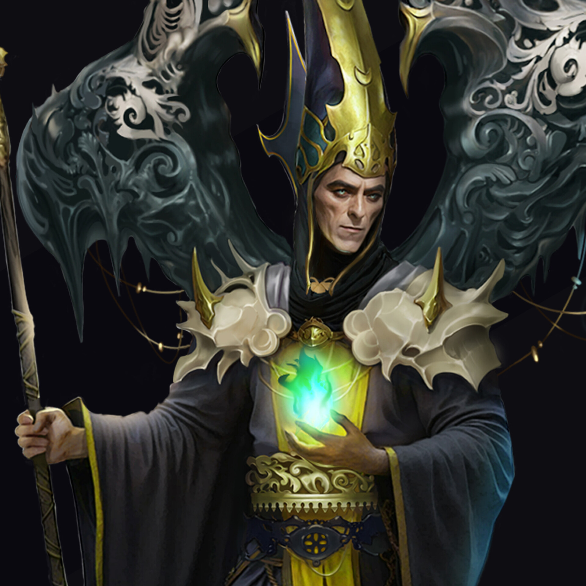 ArtStation - The cursed royal sorcerer - Character concept art