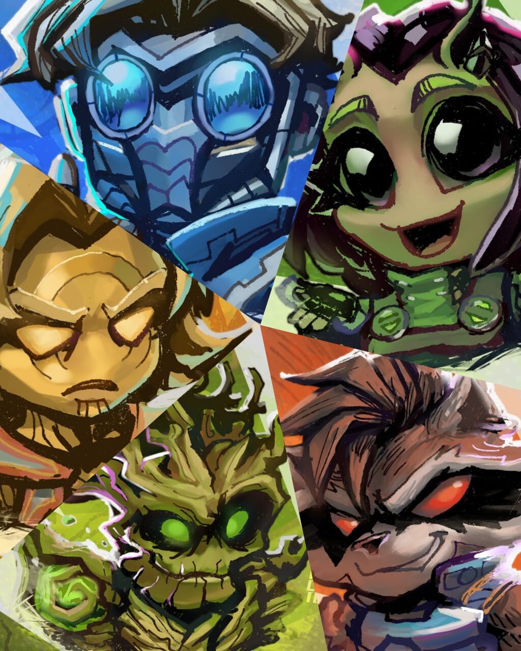 ArtStation - Chibi Rivals - Guardians of the Galaxy - Marvel Rivals Fanart