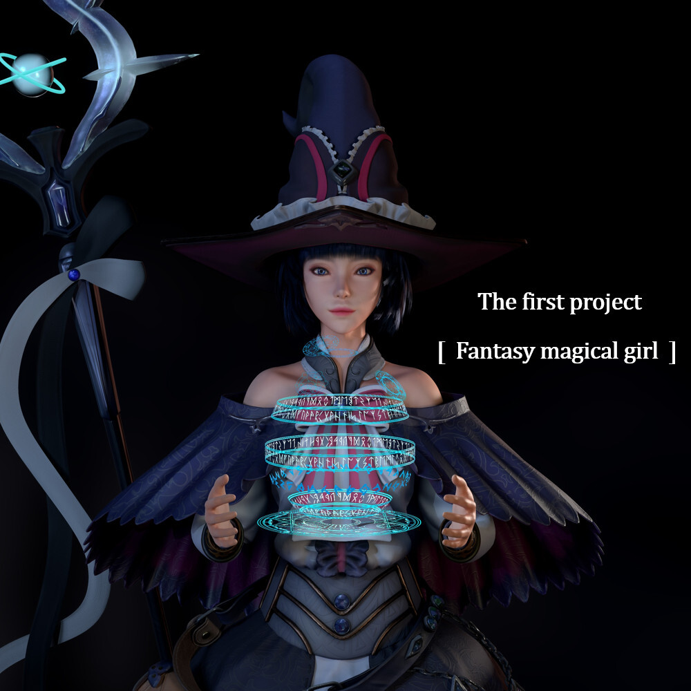 ArtStation - Fantasy magical girl