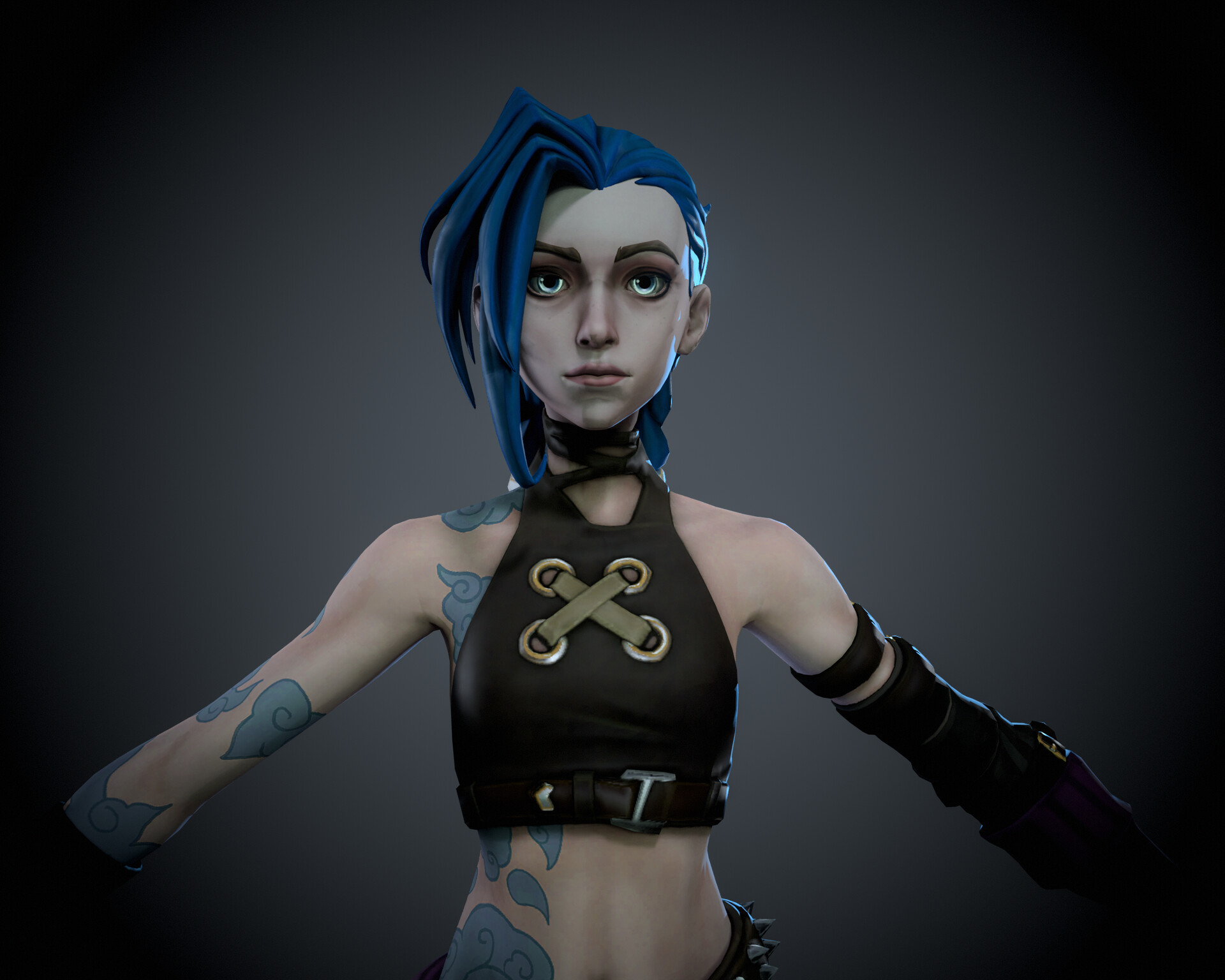 ArtStation - Arcane - Jinx fan art 3D bust