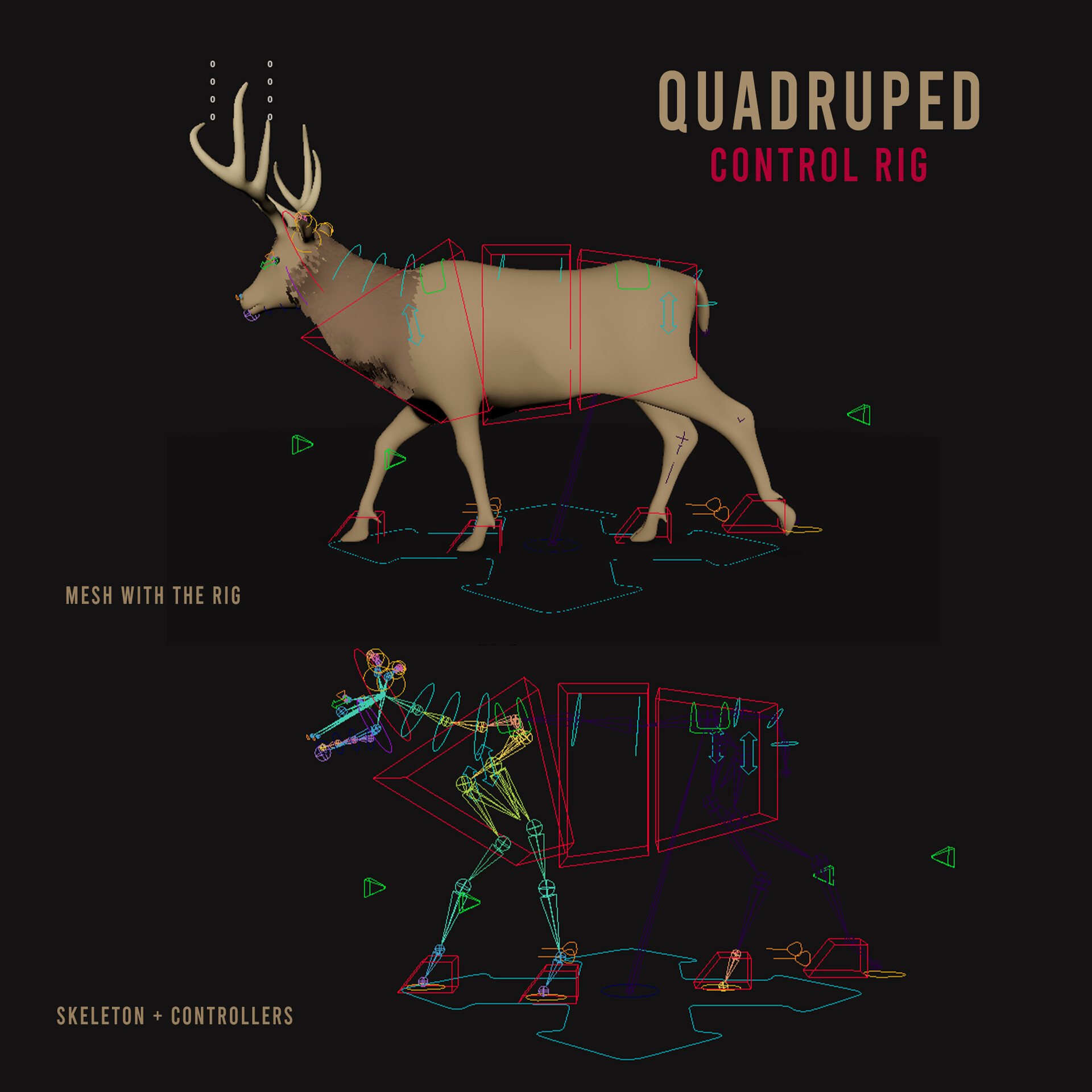 ArtStation - Quadruped control rig
