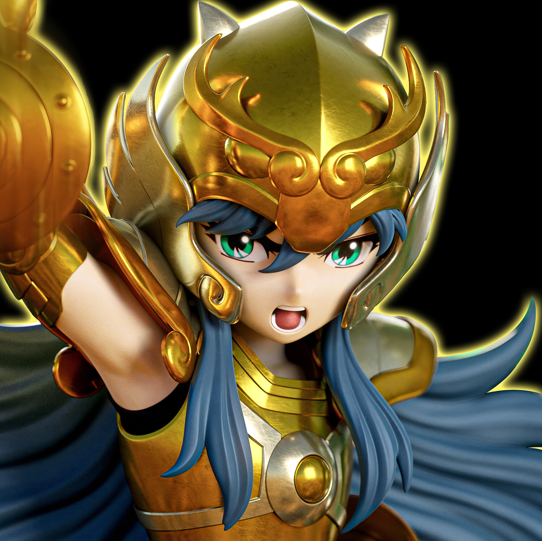 ArtStation - Shiryu Libra Saint Seiya SD Licensed Statue Immortals