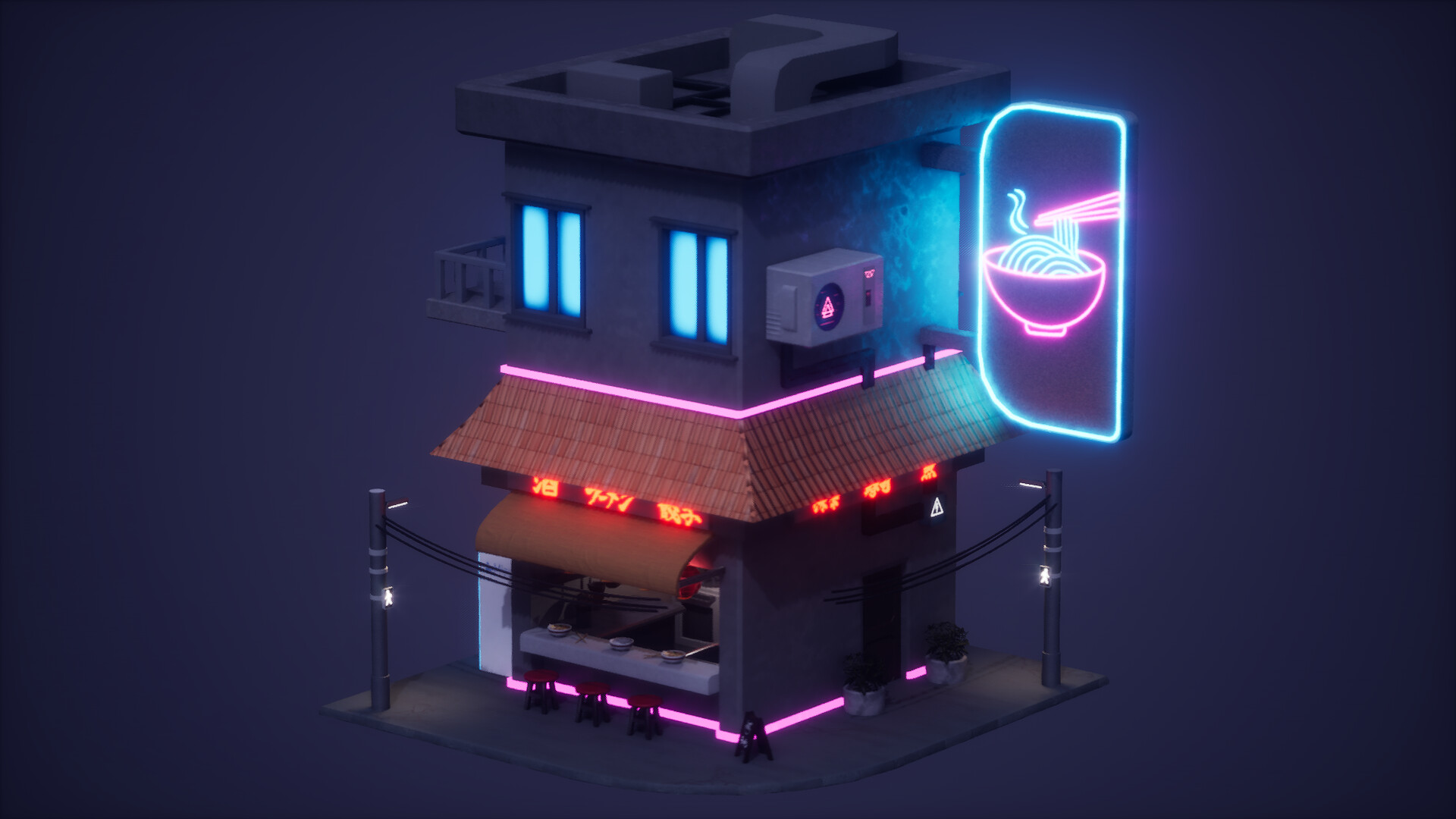 ArtStation - Cyberpunk Ramen Shop