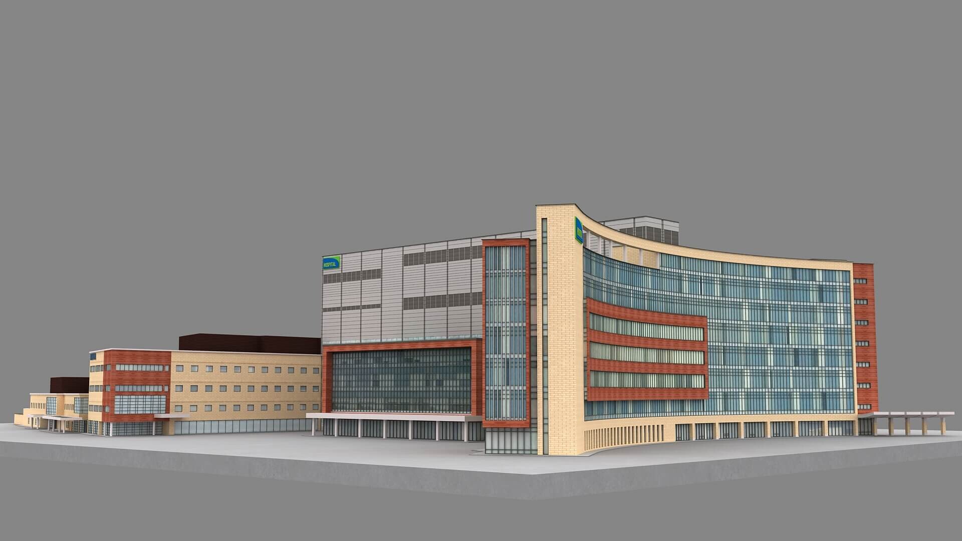 ArtStation - Hospital Building 3d Model