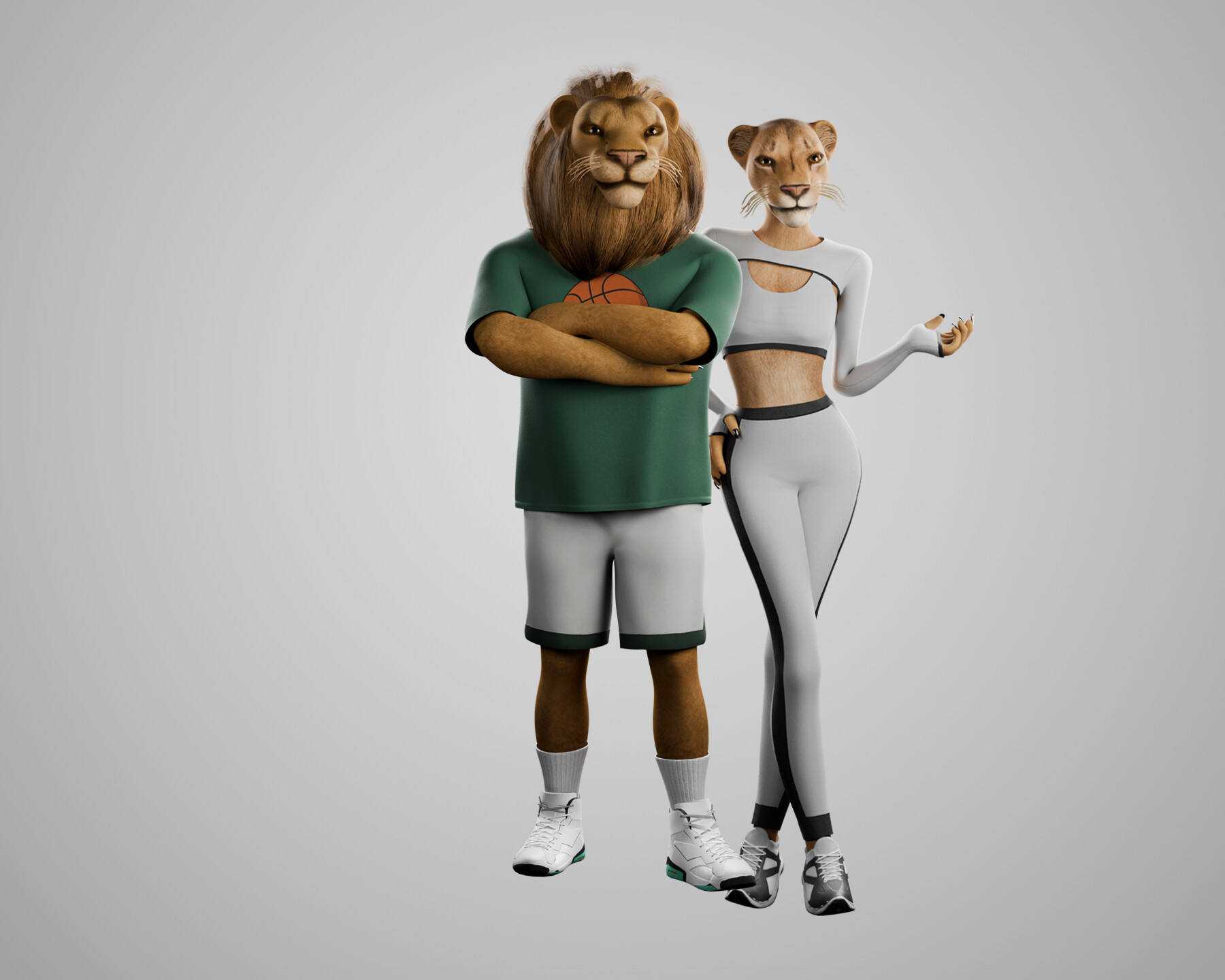 ArtStation - Lion and Lioness