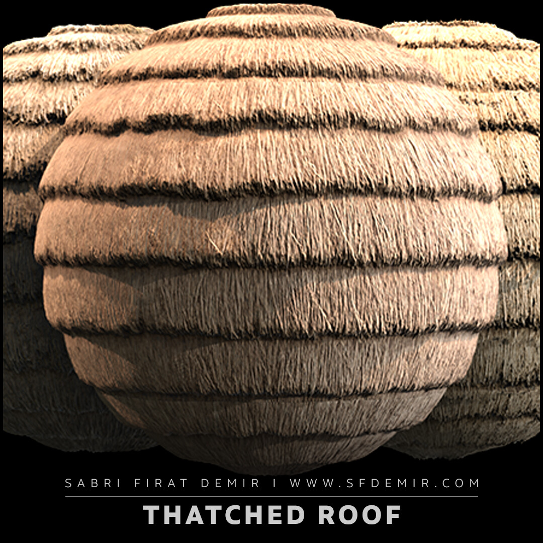 ArtStation - Thatched Roof Material Pack Vol 01