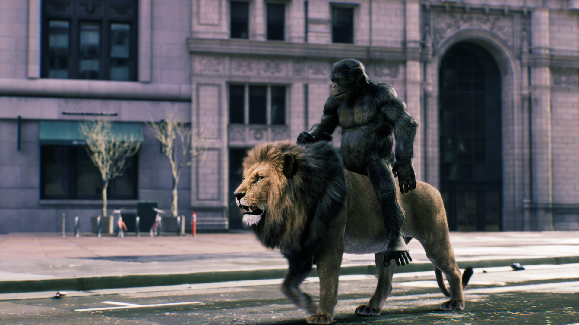 Vikram Verma - Lion rendered in unreal engine, groom in maya Yeti.