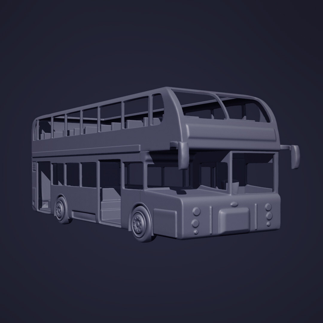 ArtStation - Bus londinense.