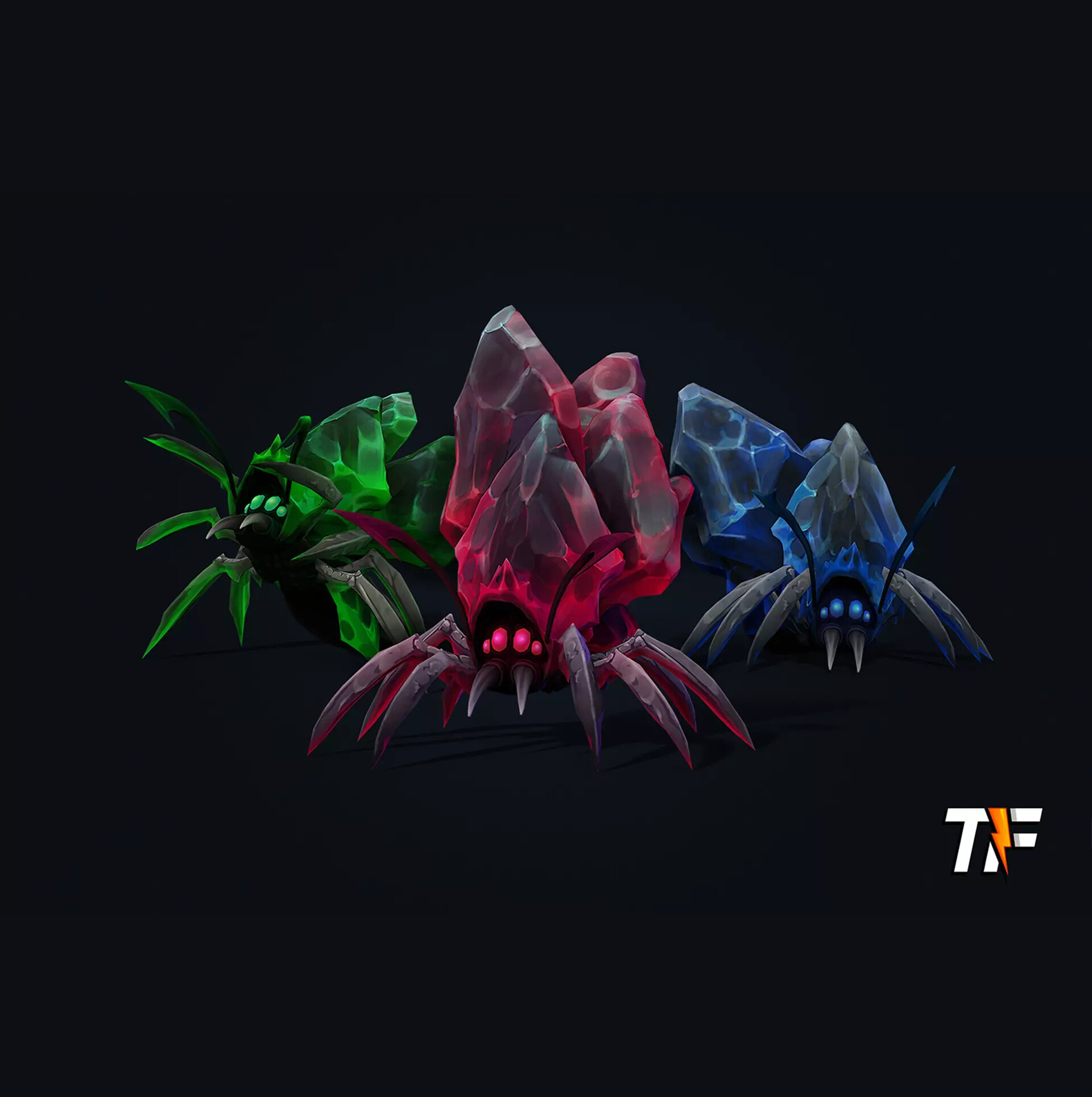 ArtStation - Stylized Crystal Spider