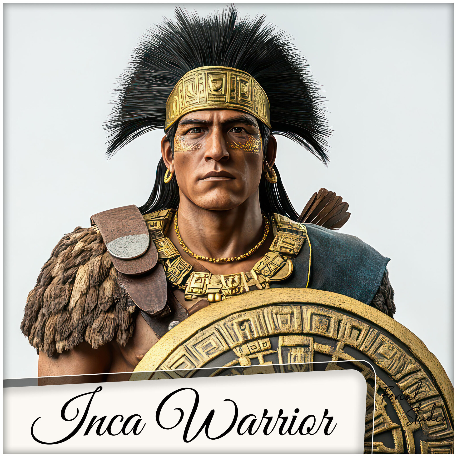 Ferial Studio - 🔹230 Inca Warrior Character Reference Image Pack v.77 |4K|