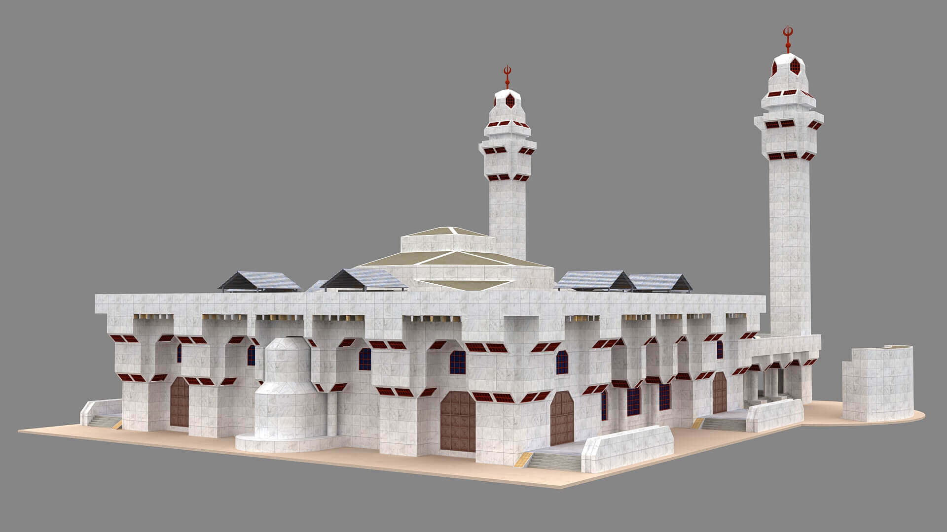 ArtStation - Aisha Masjid Mecca Saudi Arabia 3d Model