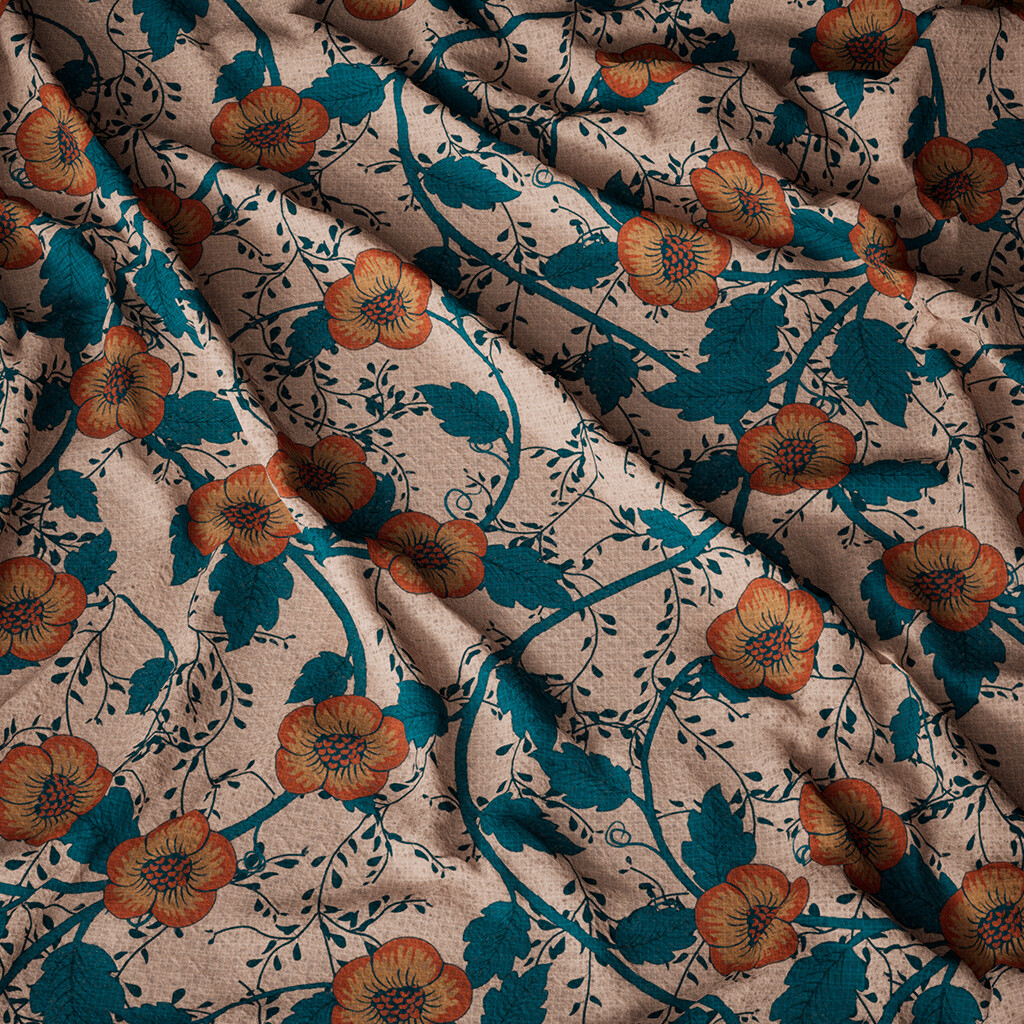 ArtStation - Flowery Fabric Pattern