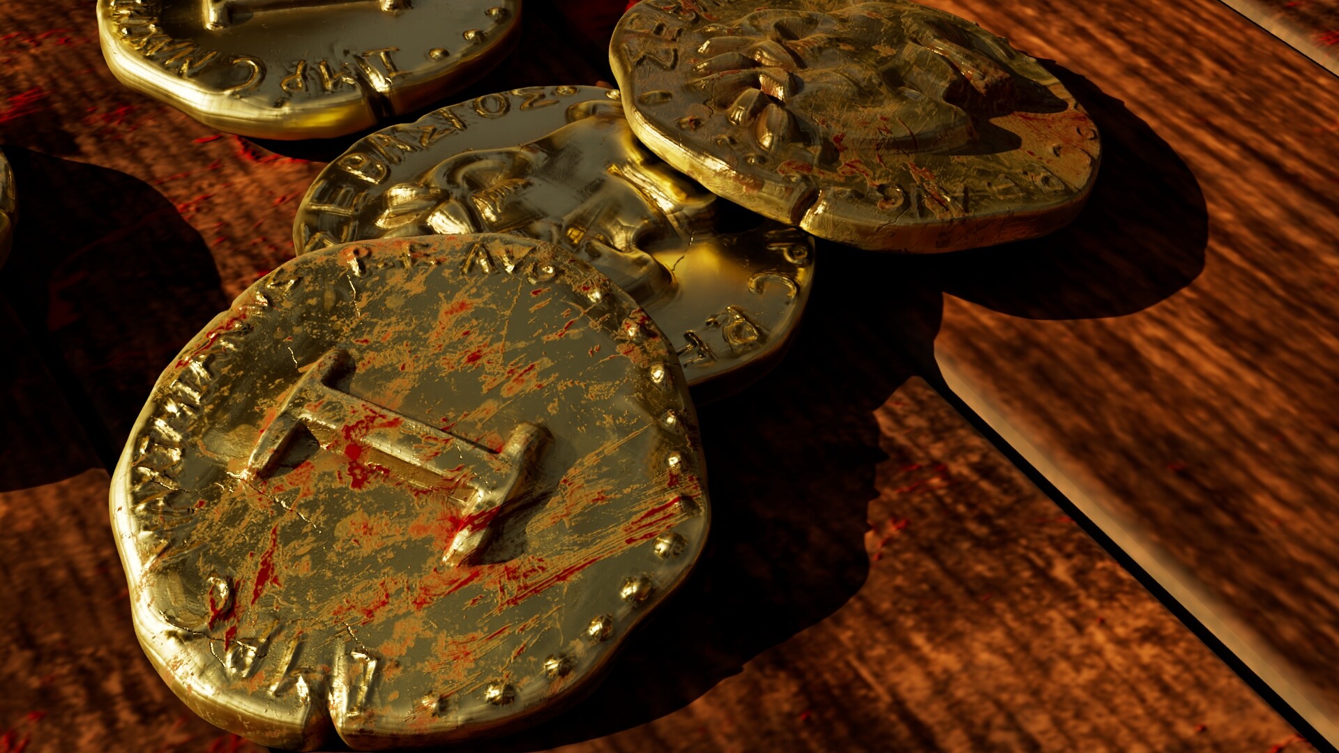 ArtStation - gold romain coin