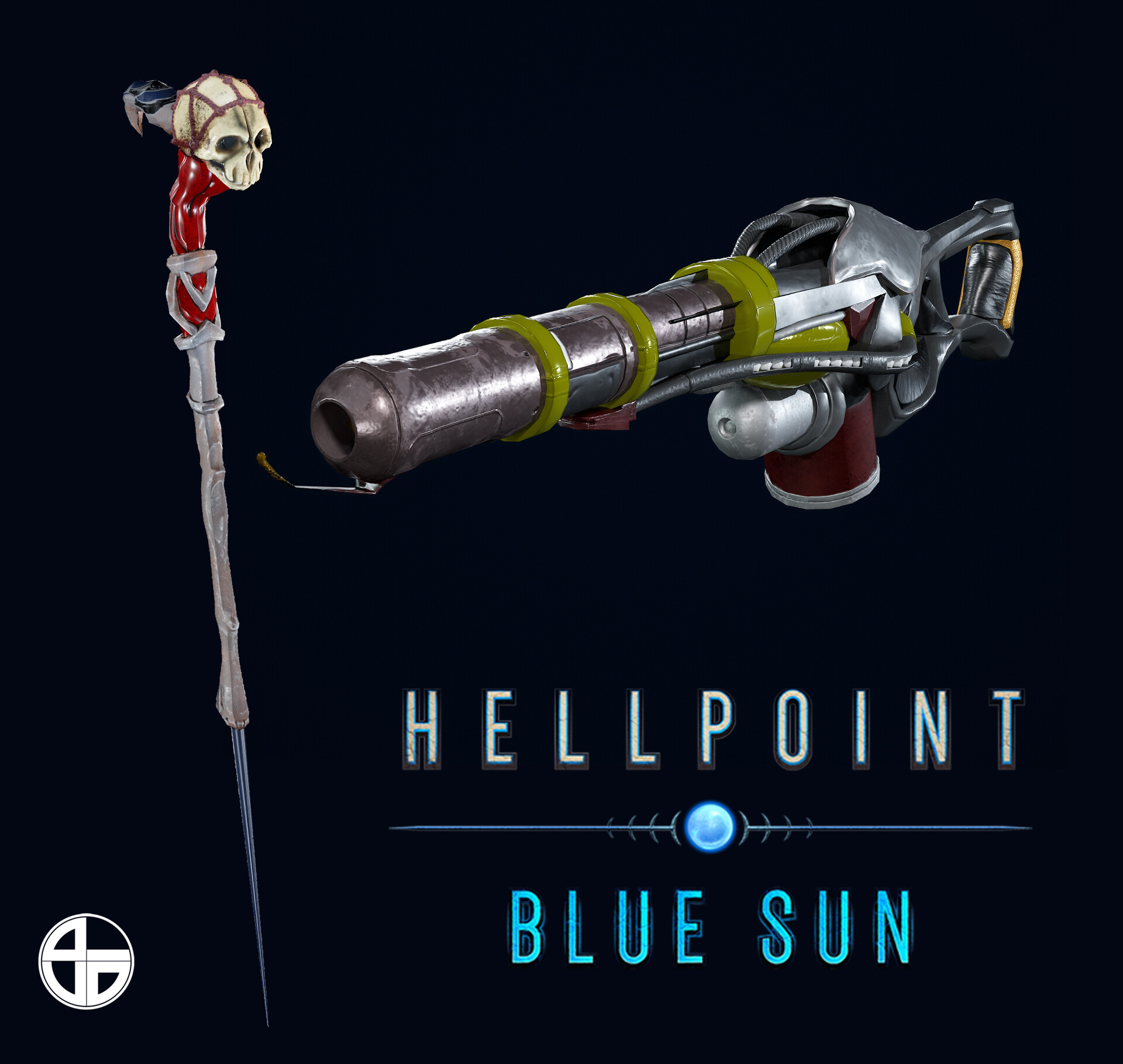 ArtStation - Hellpoint BS weapons_Flamethrower and Cane
