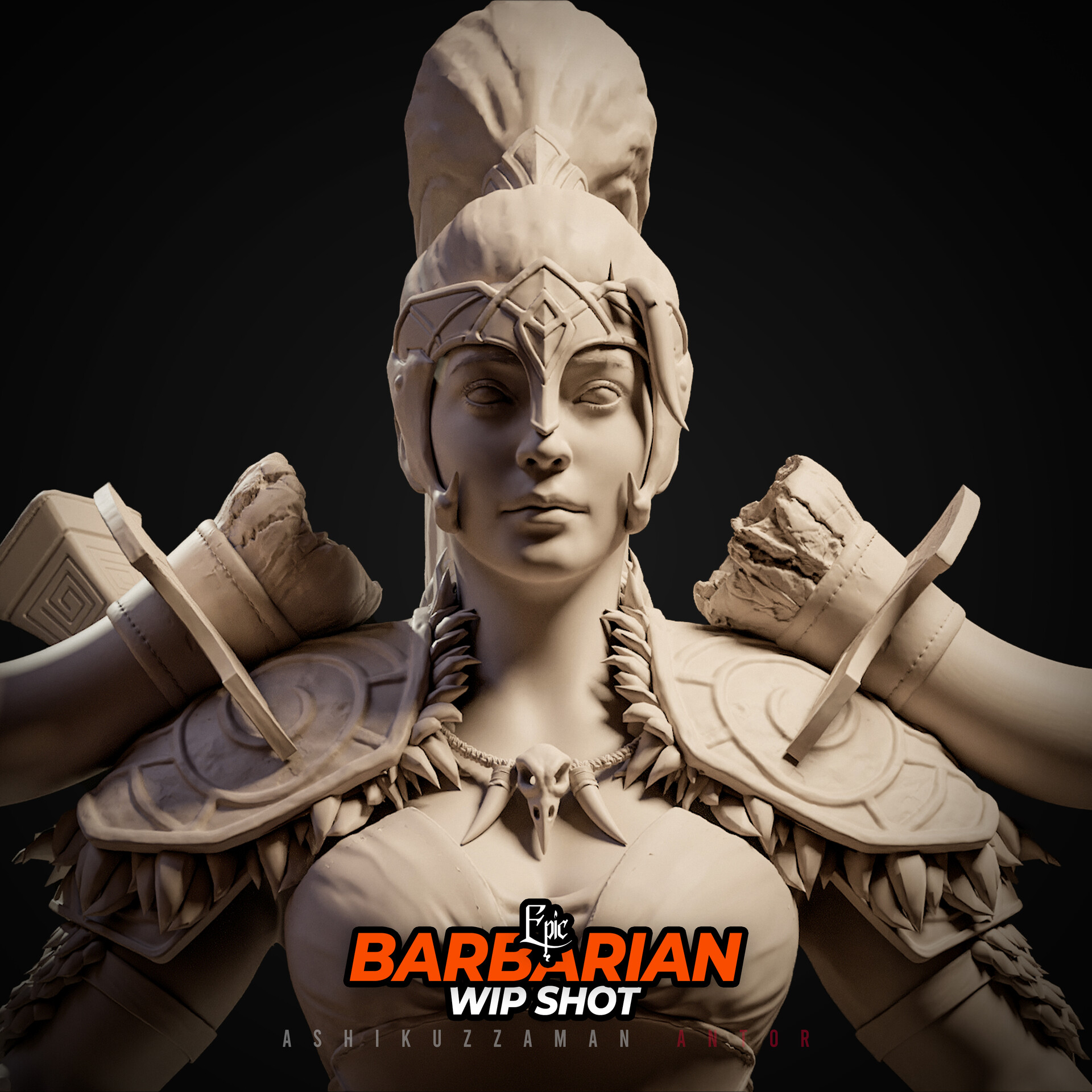 ArtStation - Epic Barbarian - AAA Character WIP shots