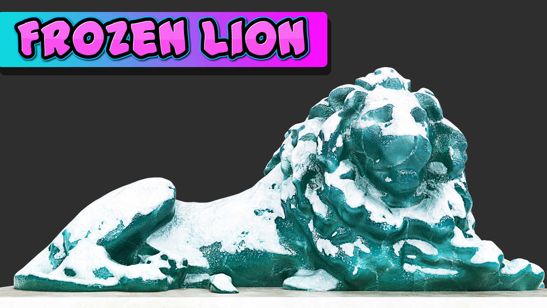 ArtStation - Frozen Lion Statue