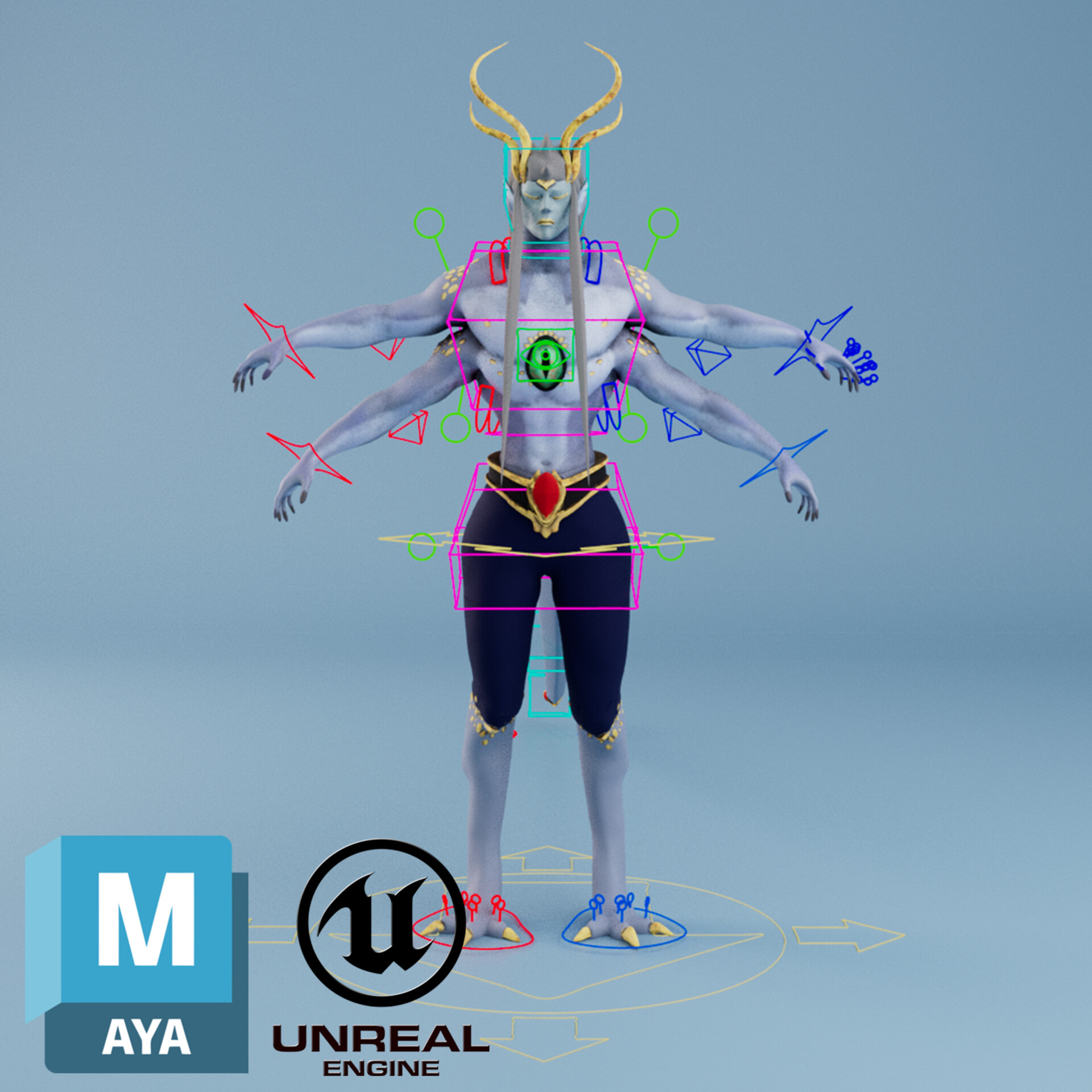 ArtStation - Dragon Boss Rig - Dual Shadows