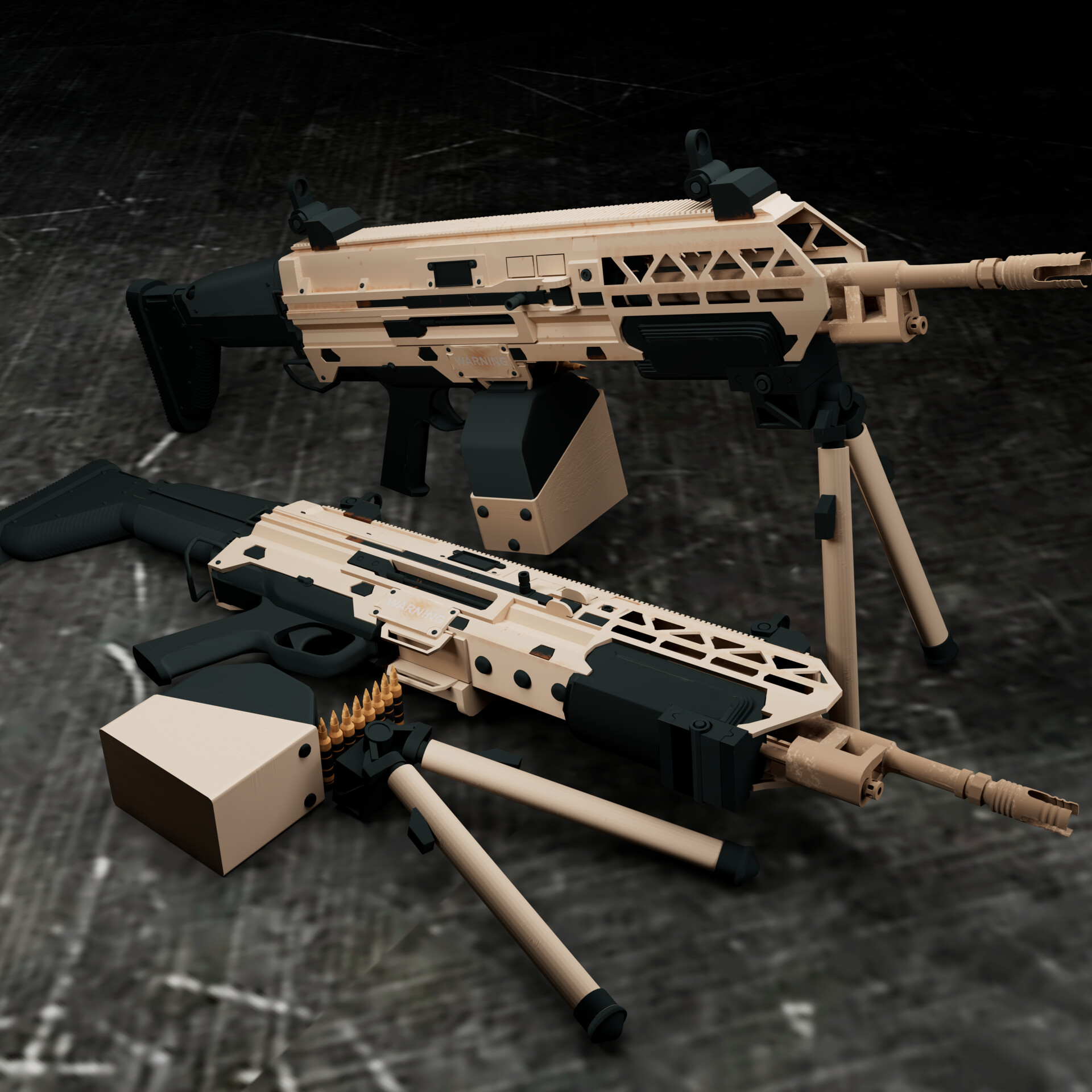 ArtStation - Submachine Gun For Game And Animation