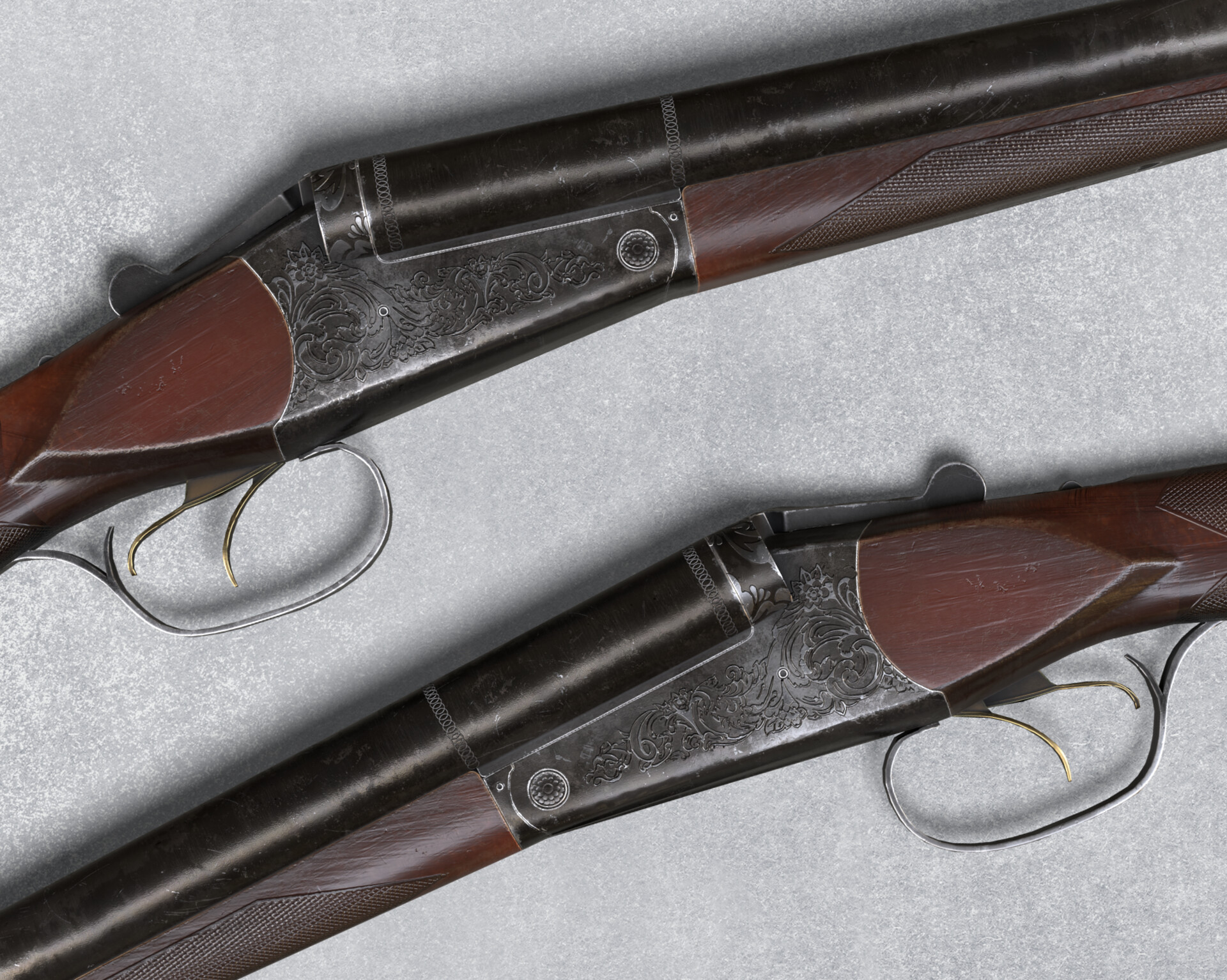 ArtStation - IZh-58 Double-Barreled Shotgun