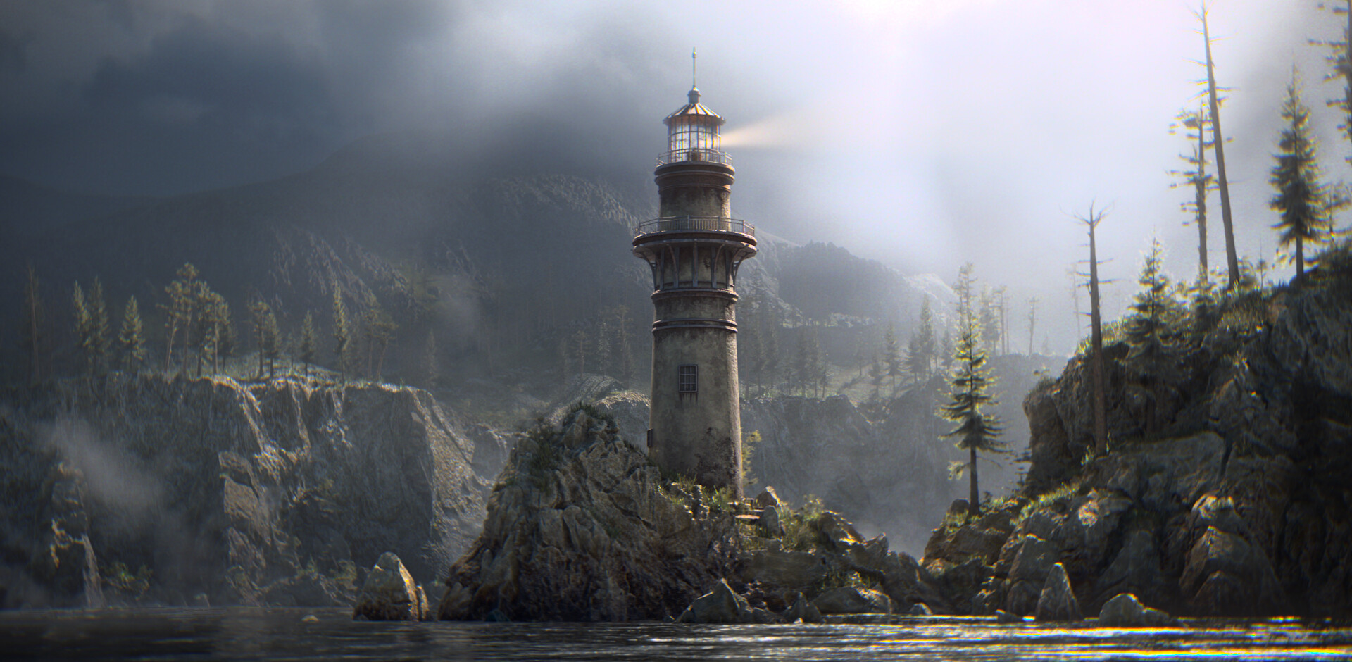 ArtStation - Cliffside Lighthouse