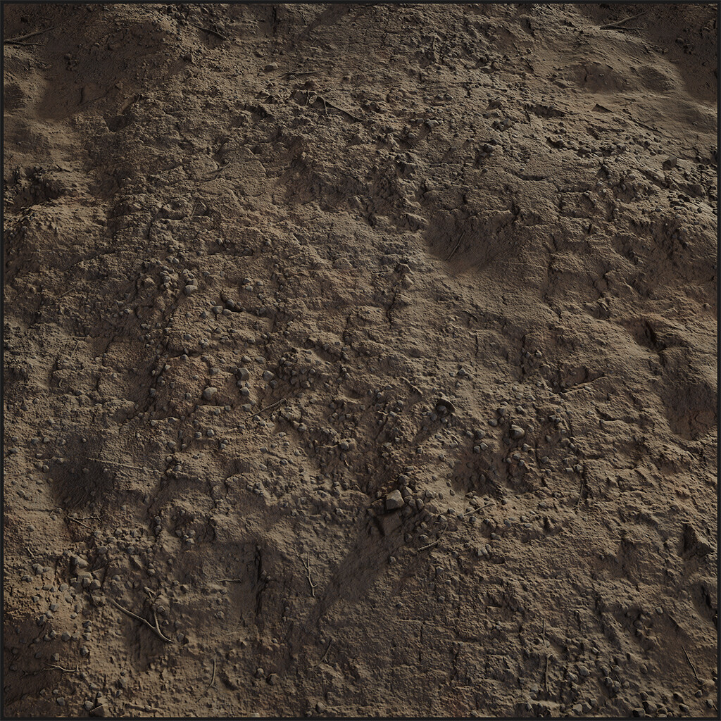 ArtStation - Muddy Rock Soil - PBR Tileable Material