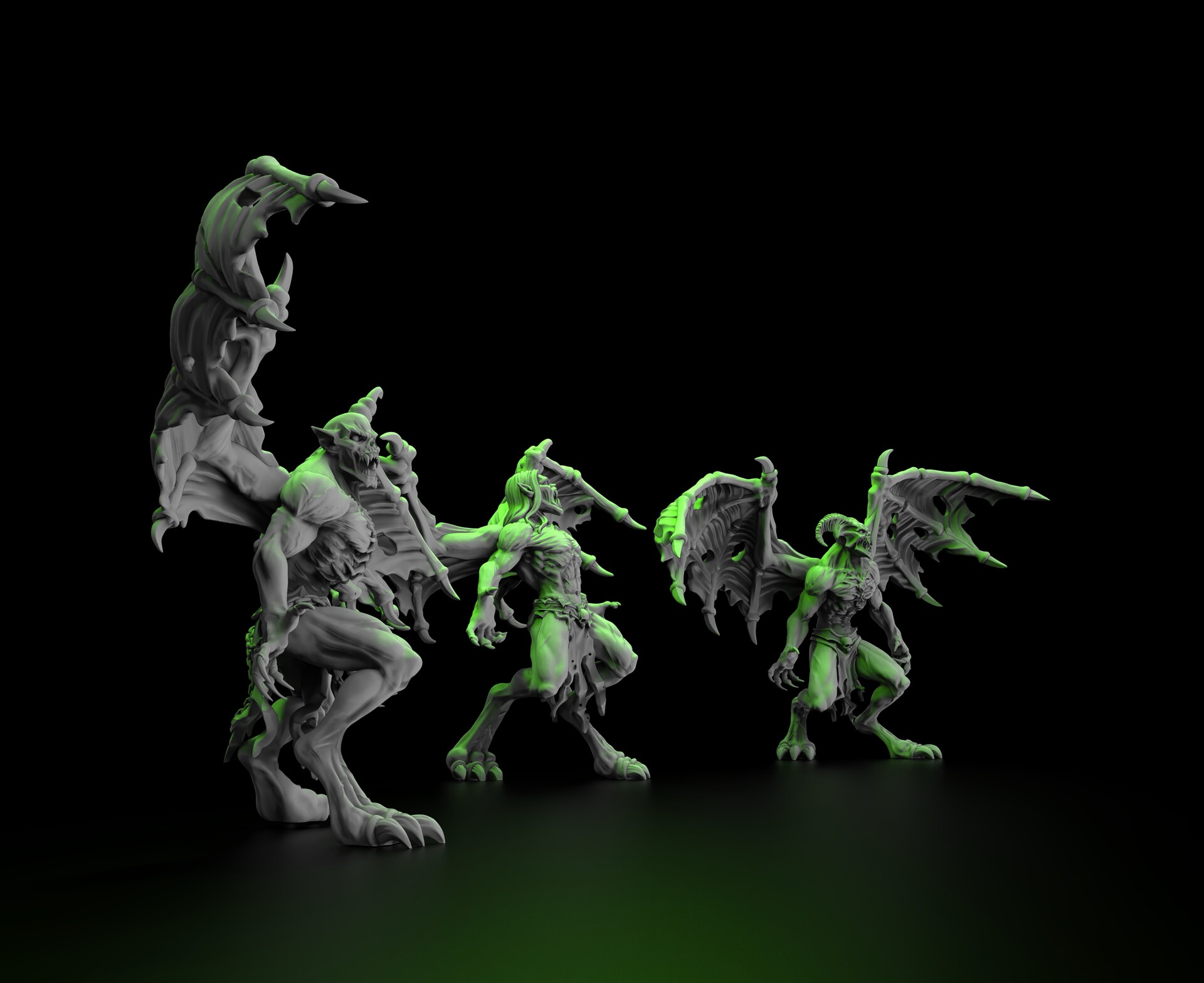 ArtStation - Set of 3 Vampire Creatures - 3D Models for Printing