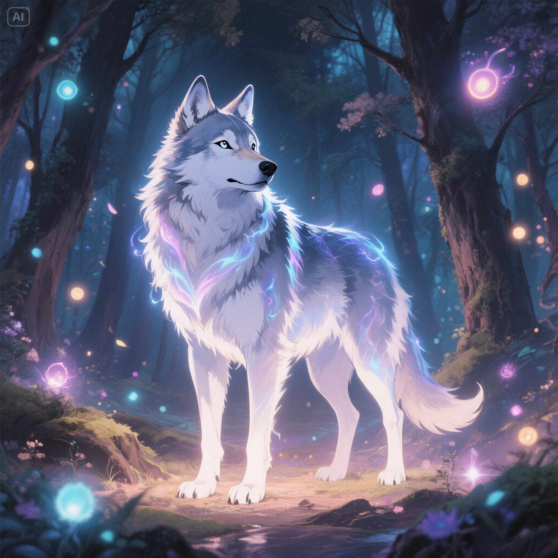 ArtStation - Mystical Forest Guardian – Fantasy Spirit Wolf
