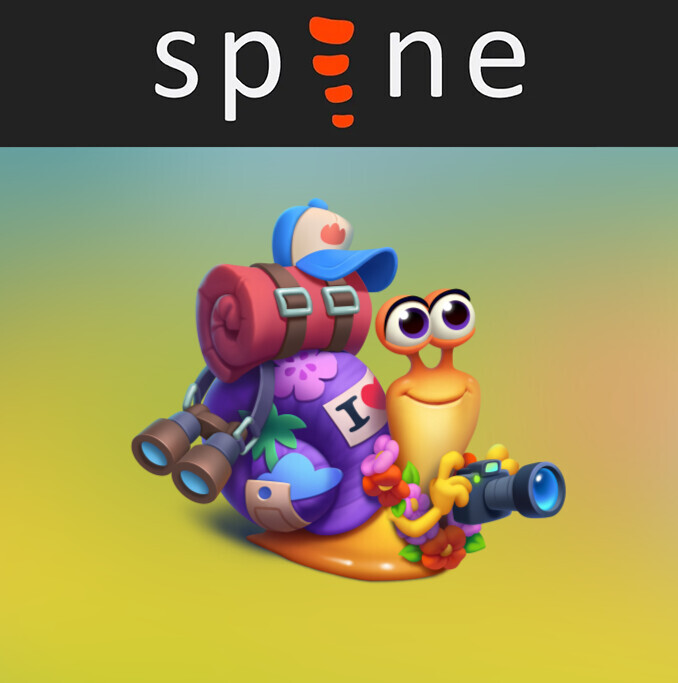 ArtStation - Snail Tourist Spine 2d animation