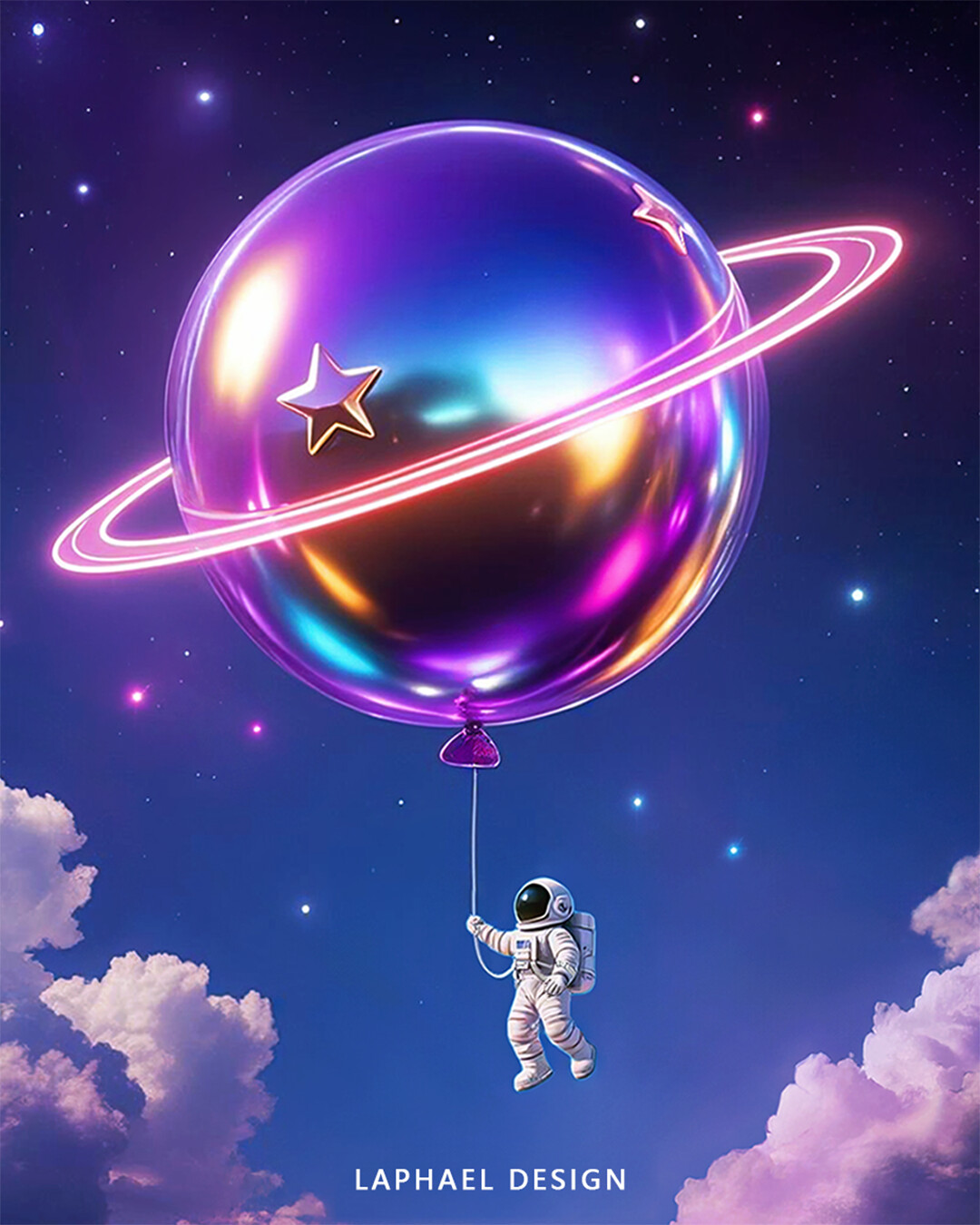 ArtStation - Traveling with a planet balloon