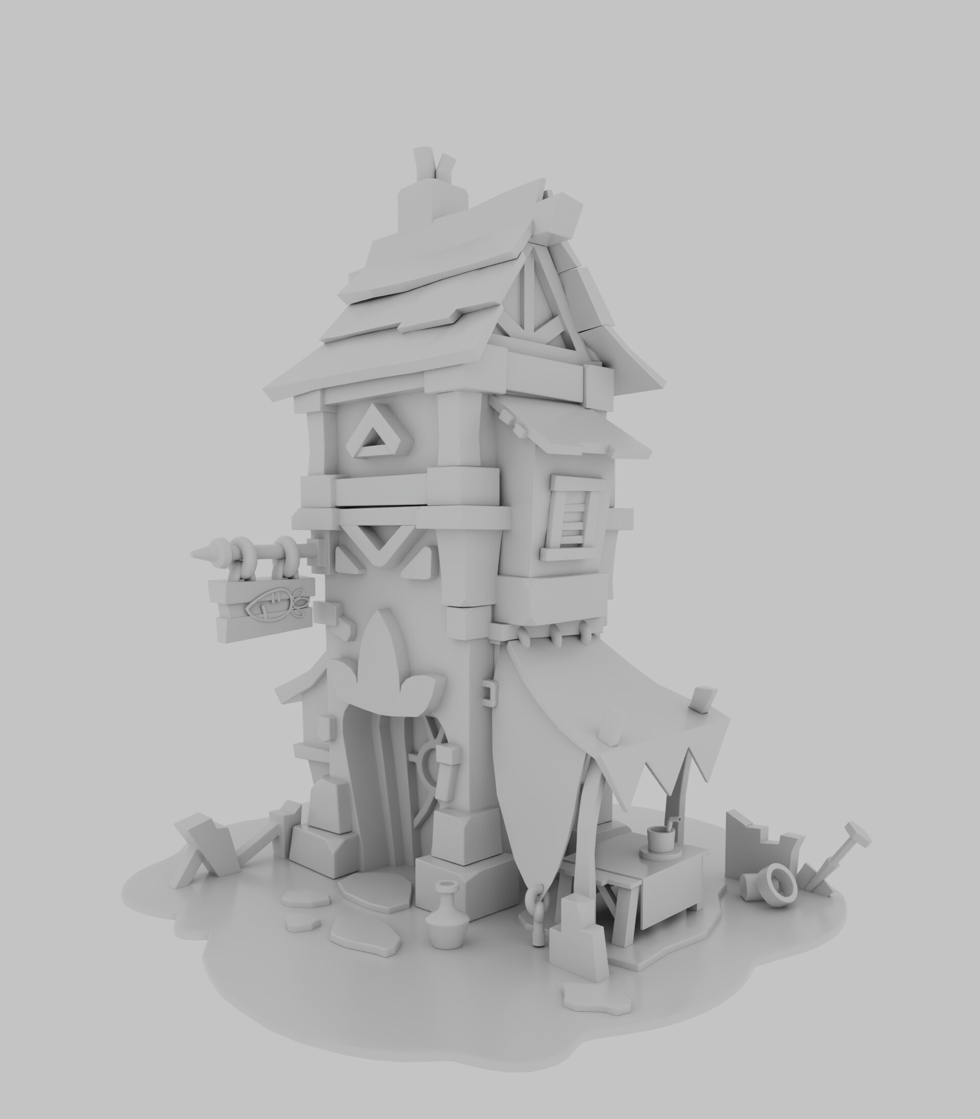 ArtStation - Compositional Studies - Stylized Carrot House