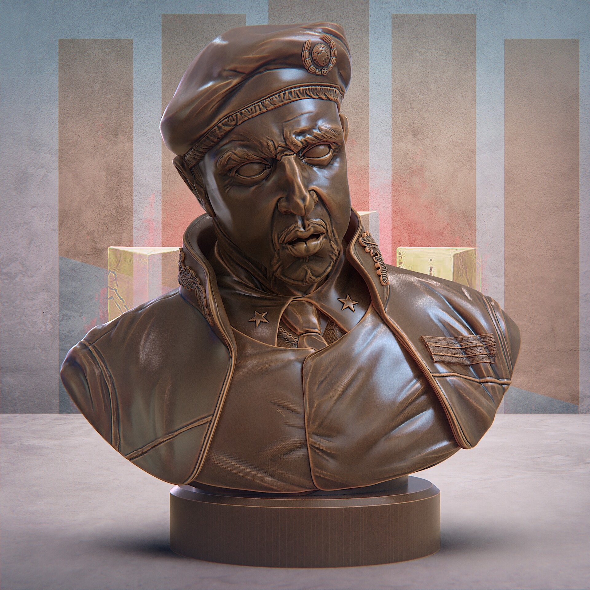 ArtStation - Brion James as General Munro from "The Fifth Element"