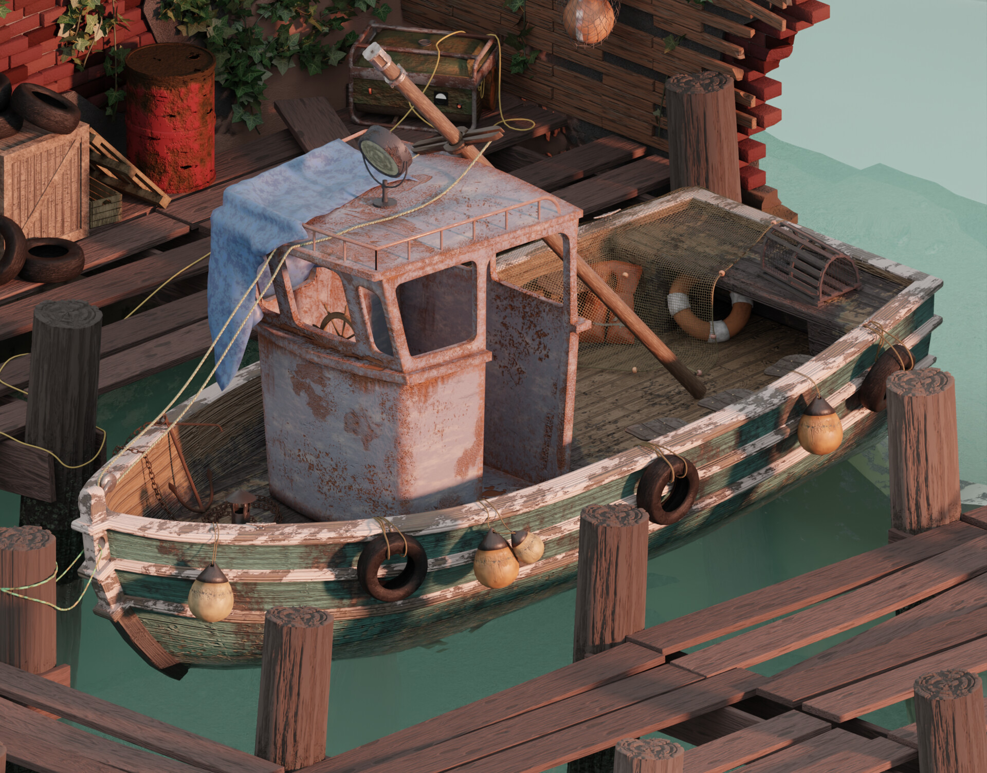 ArtStation - Wheatered Dock