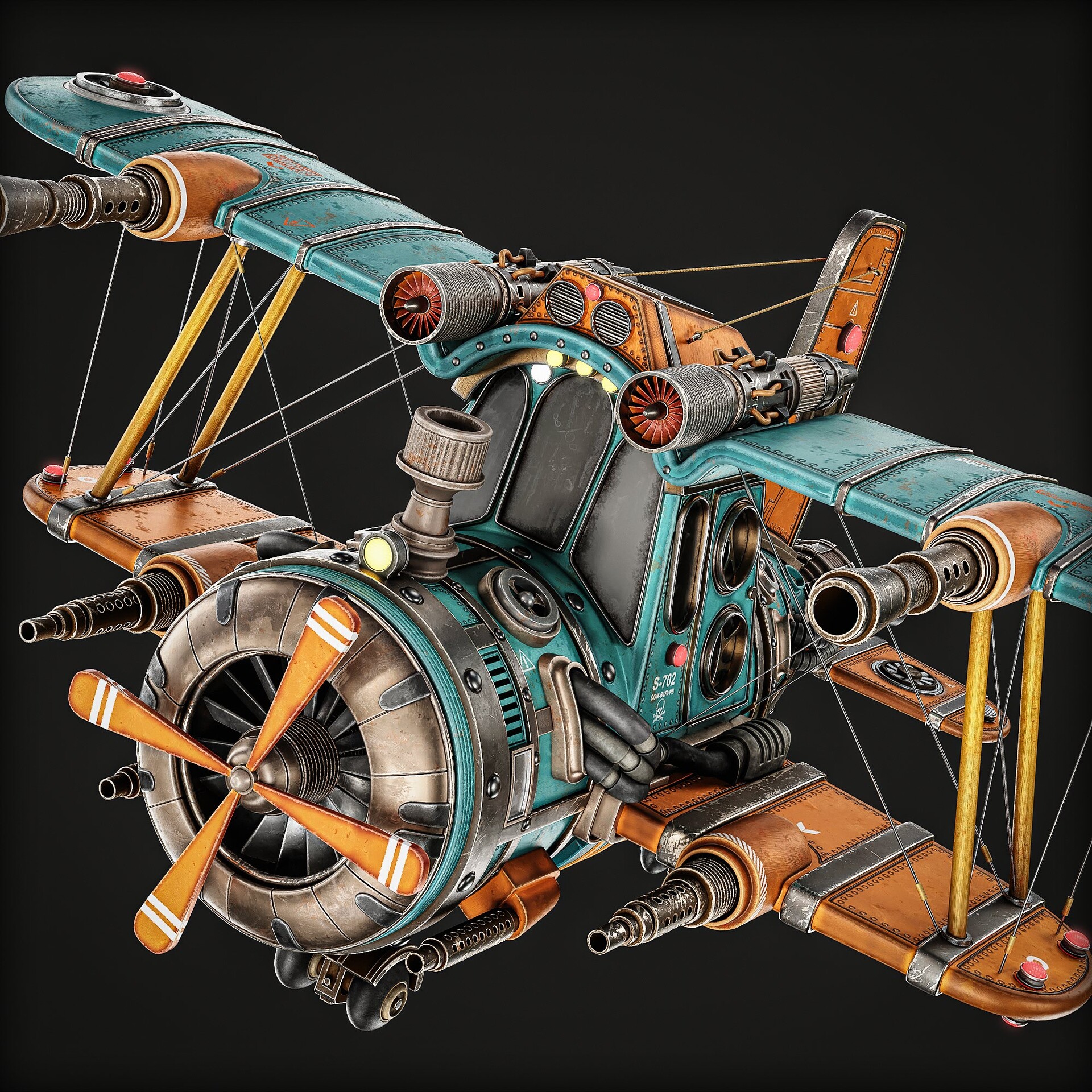 ArtStation - Airplane / Full Tutorial Process + 3D Model