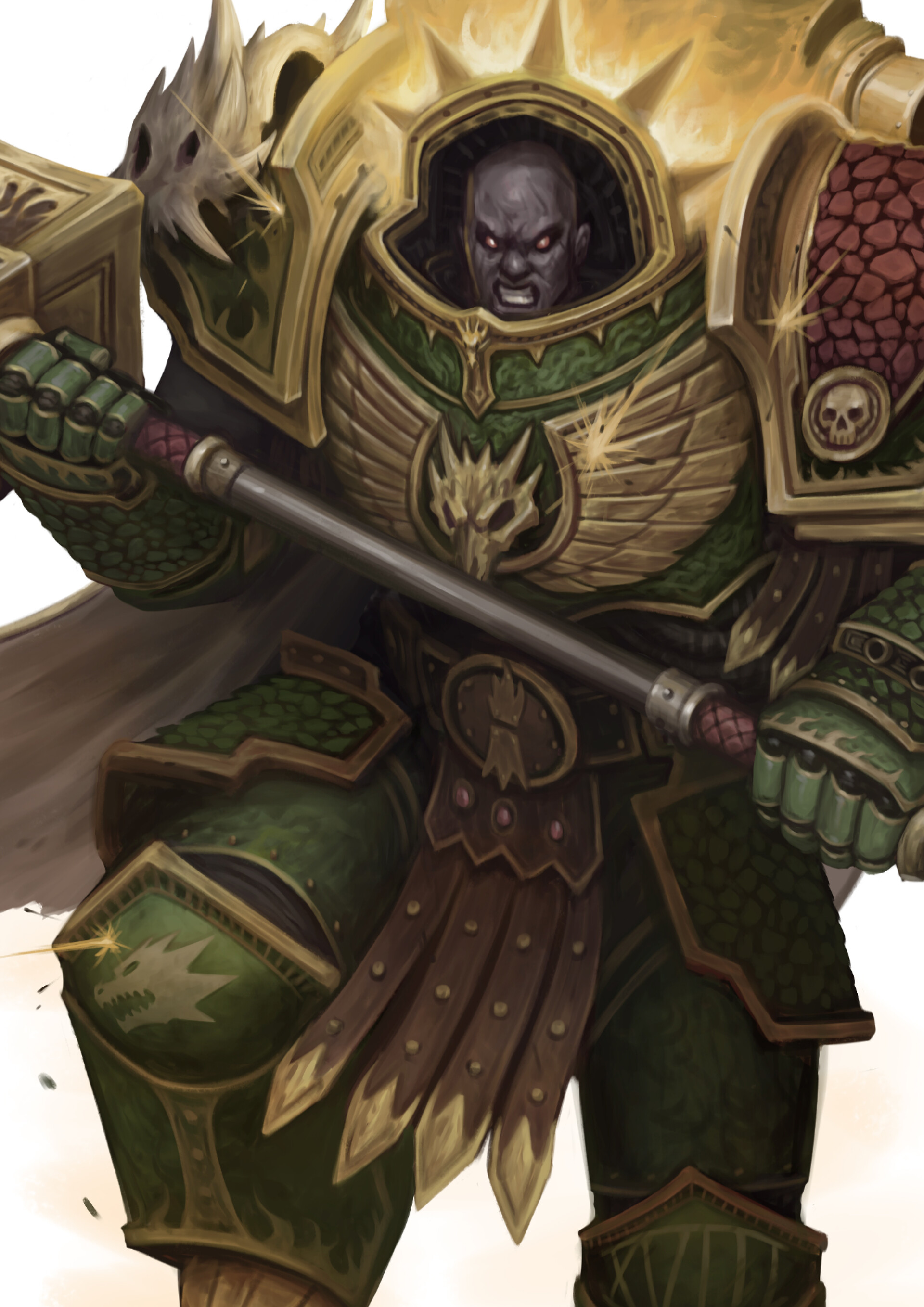 ArtStation - Vulkan, Primarch of the Salamanders Chapter - Warhammer ...