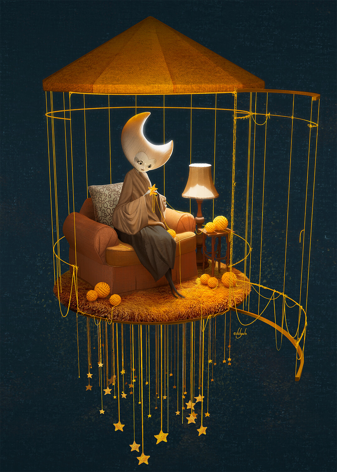 ArtStation - The Moon weaving her destiny