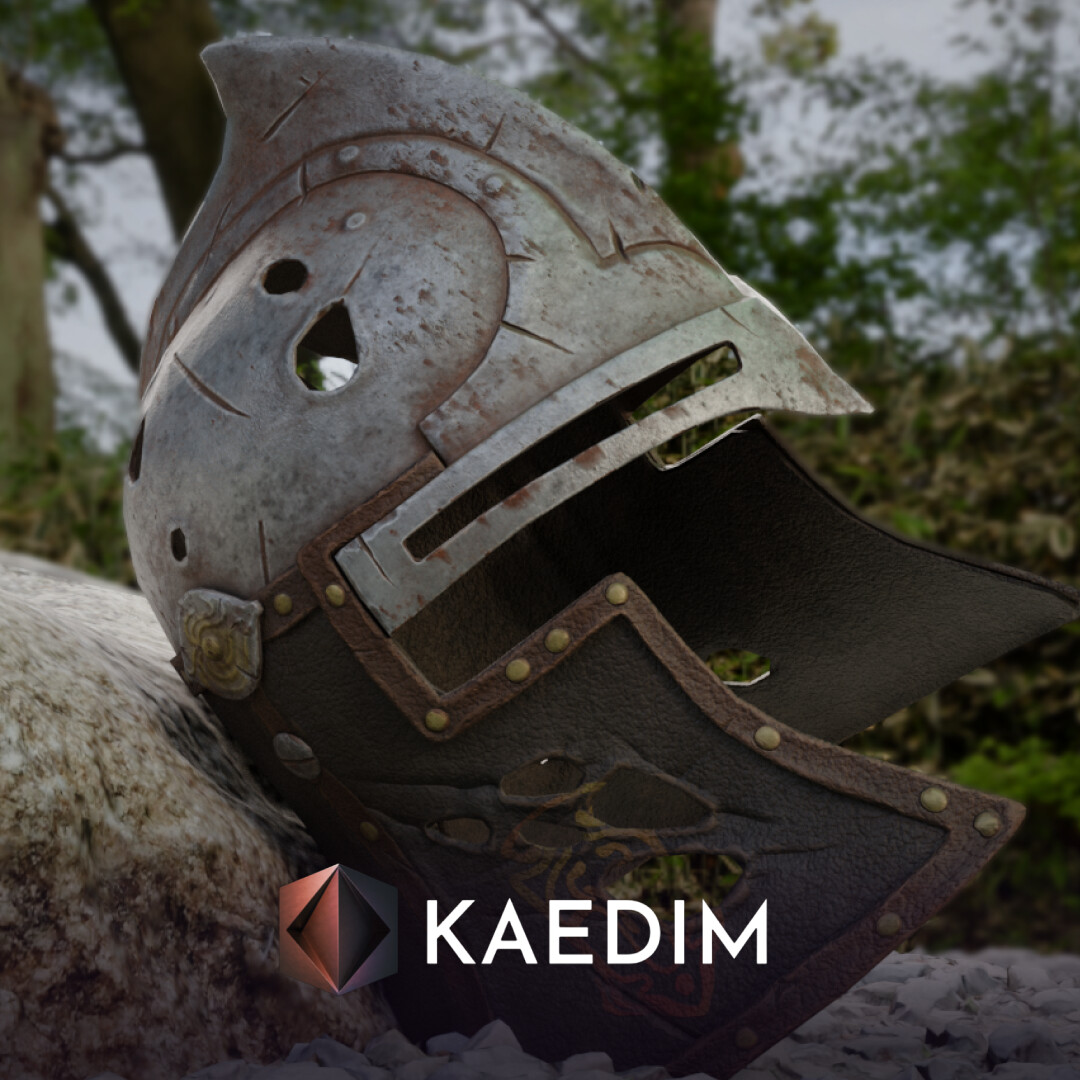 Kaedim - Leather Helmet | 3D Realistic Game Asset | Kaedim