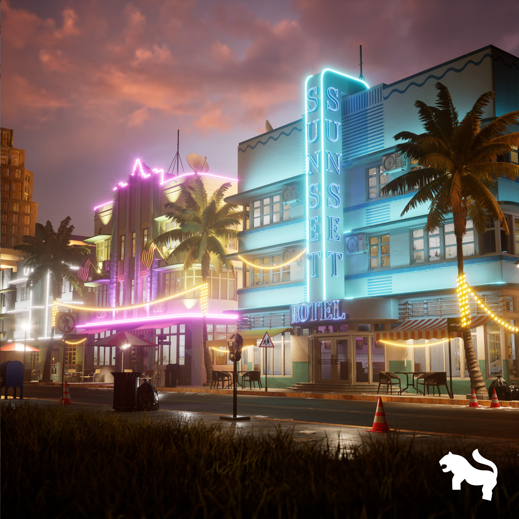 ArtStation - Miami Vice City Environment