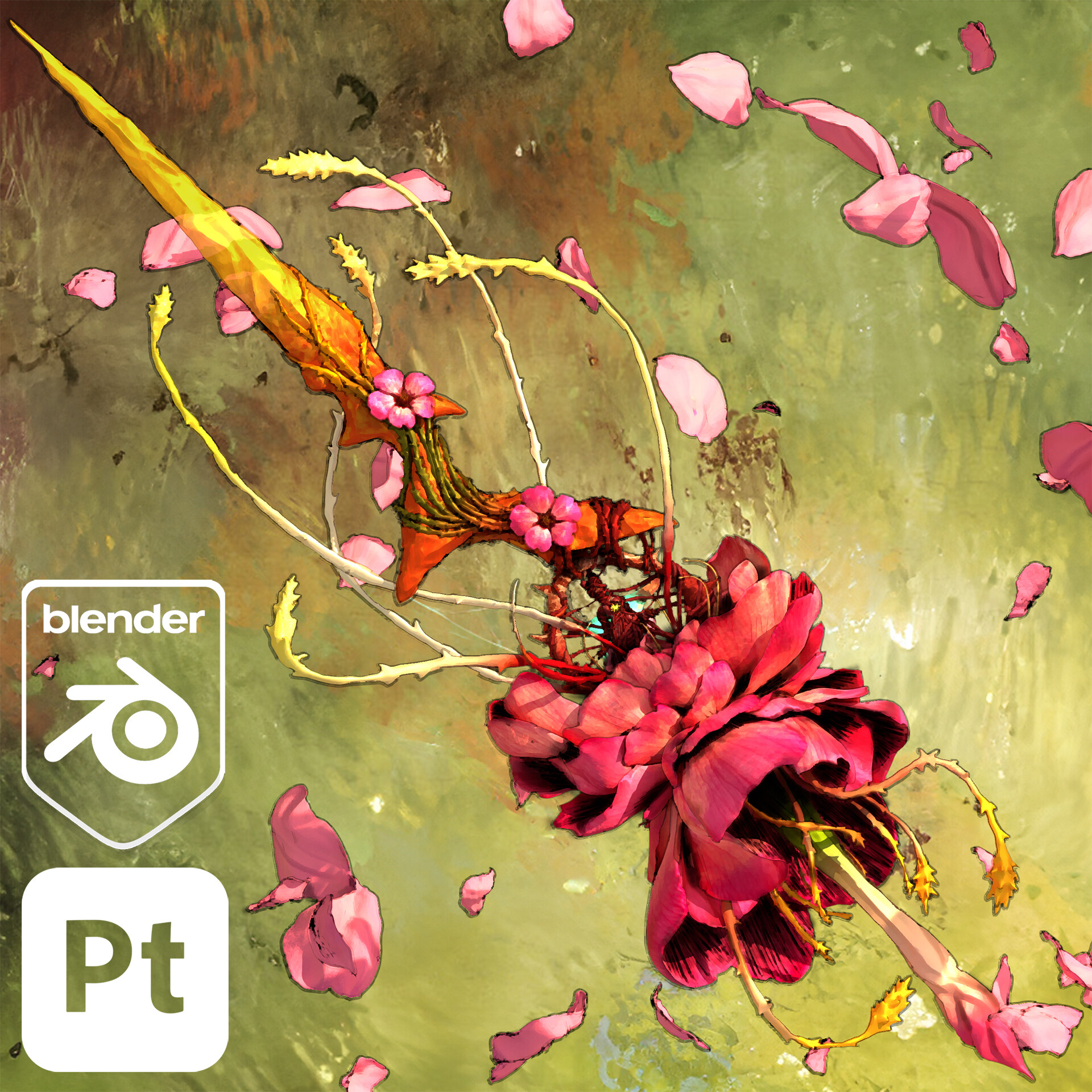 ArtStation - Floral Grieving Garden