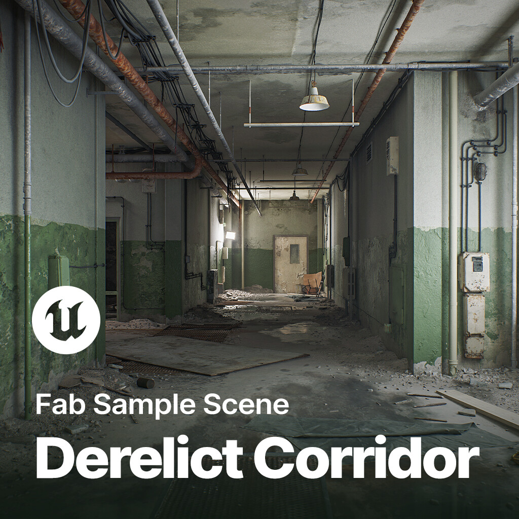 ArtStation - Fab Sample Scene - Derelict Corridor
