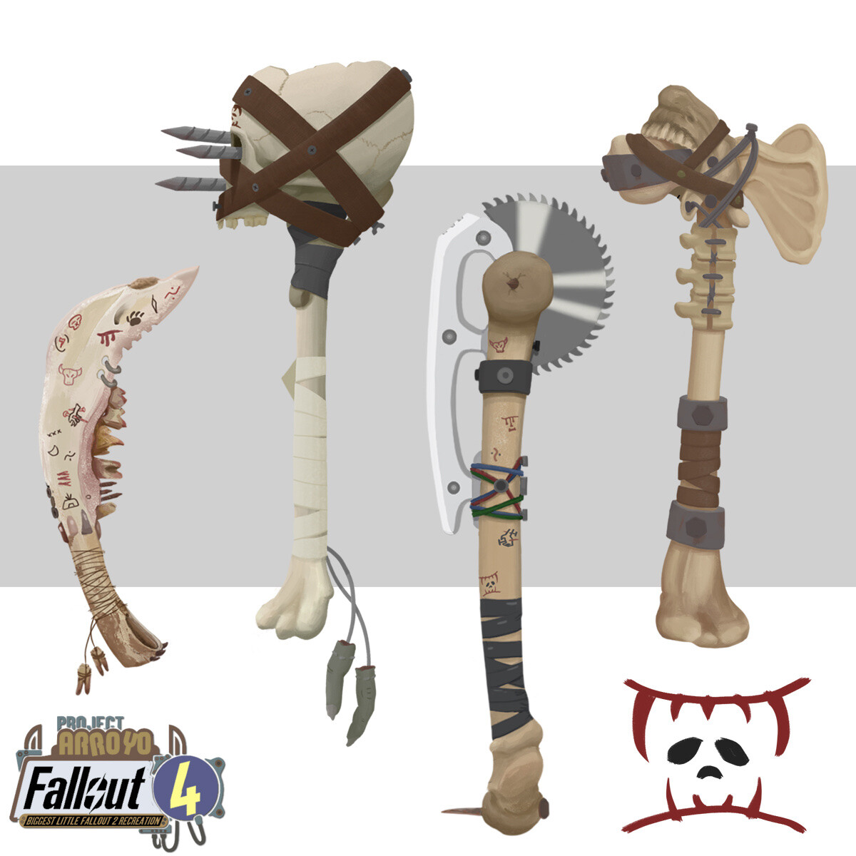 ArtStation - Project Arroyo: Cannibal Melee Weapon Designs