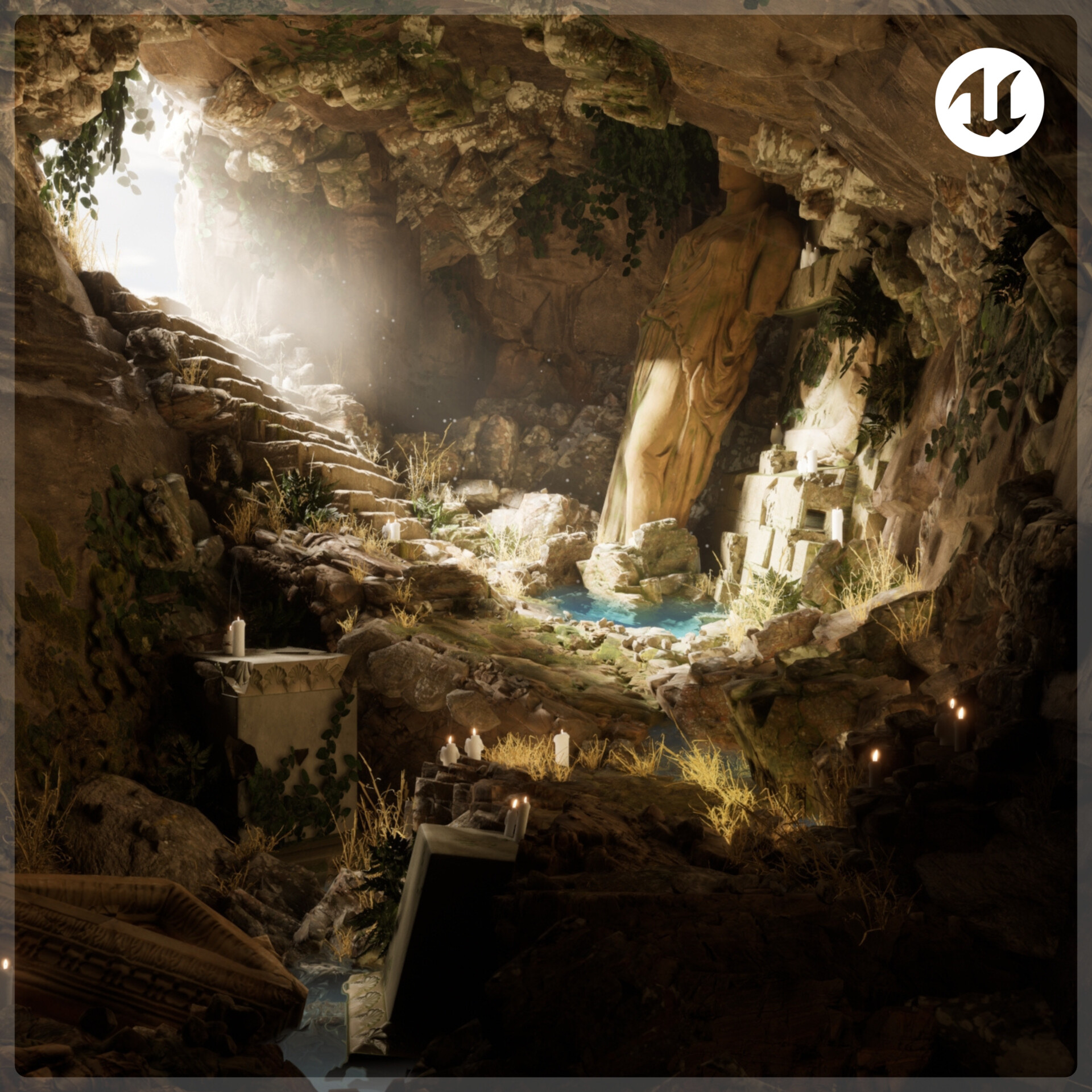 ArtStation - Sacred Grotto | UE 5 Environment