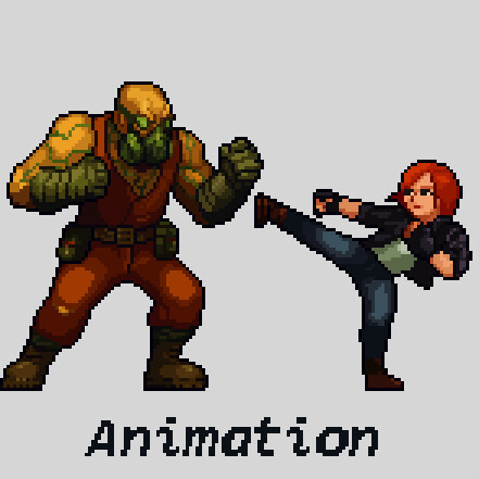 ArtStation - Fighting characters animation