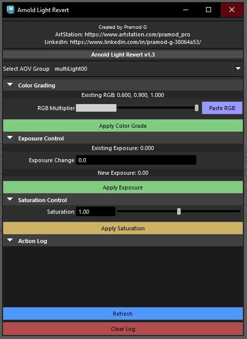 ArtStation - Arnold Light Revert Tool