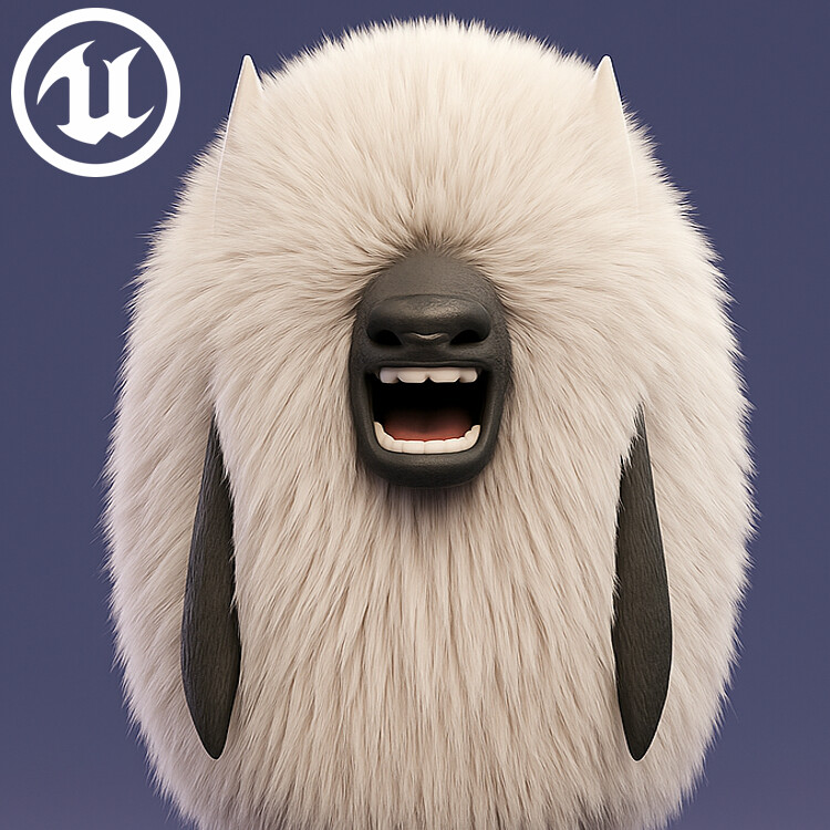ArtStation - Fluffy Bison-Sheep 3D Game Creature